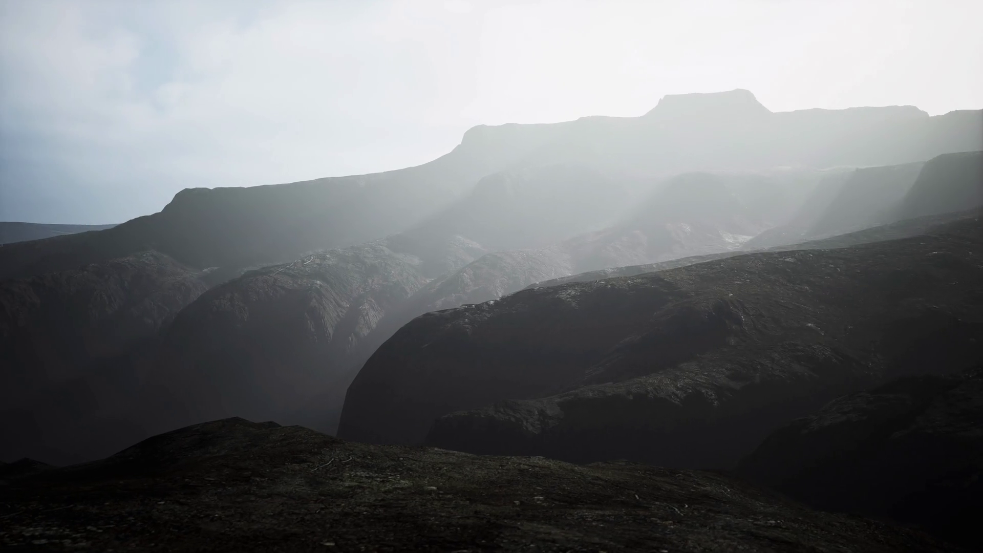 Black Mountains In Deep Fog Stock Footage SBV-347240709 - Storyblocks