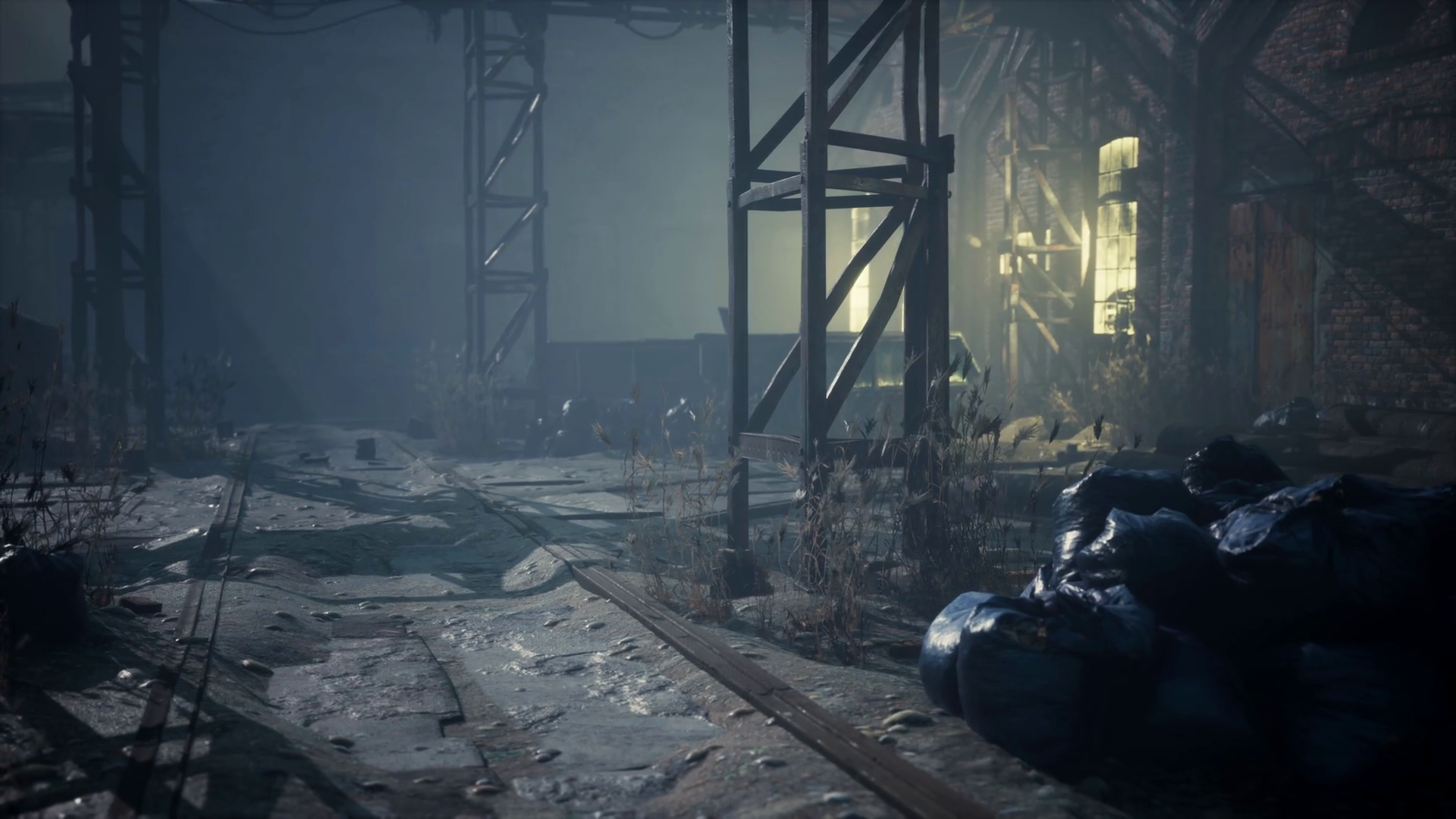 Night Scene Of Abandoned Factory Stock Motion Graphics SBV-347347923 ...