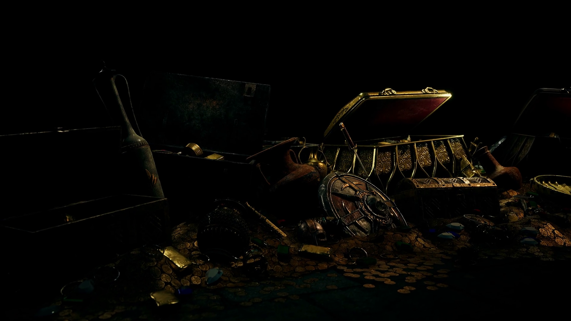 Open Treasure Chest With Gold Coins Stock Motion Graphics SBV-347540906 ...