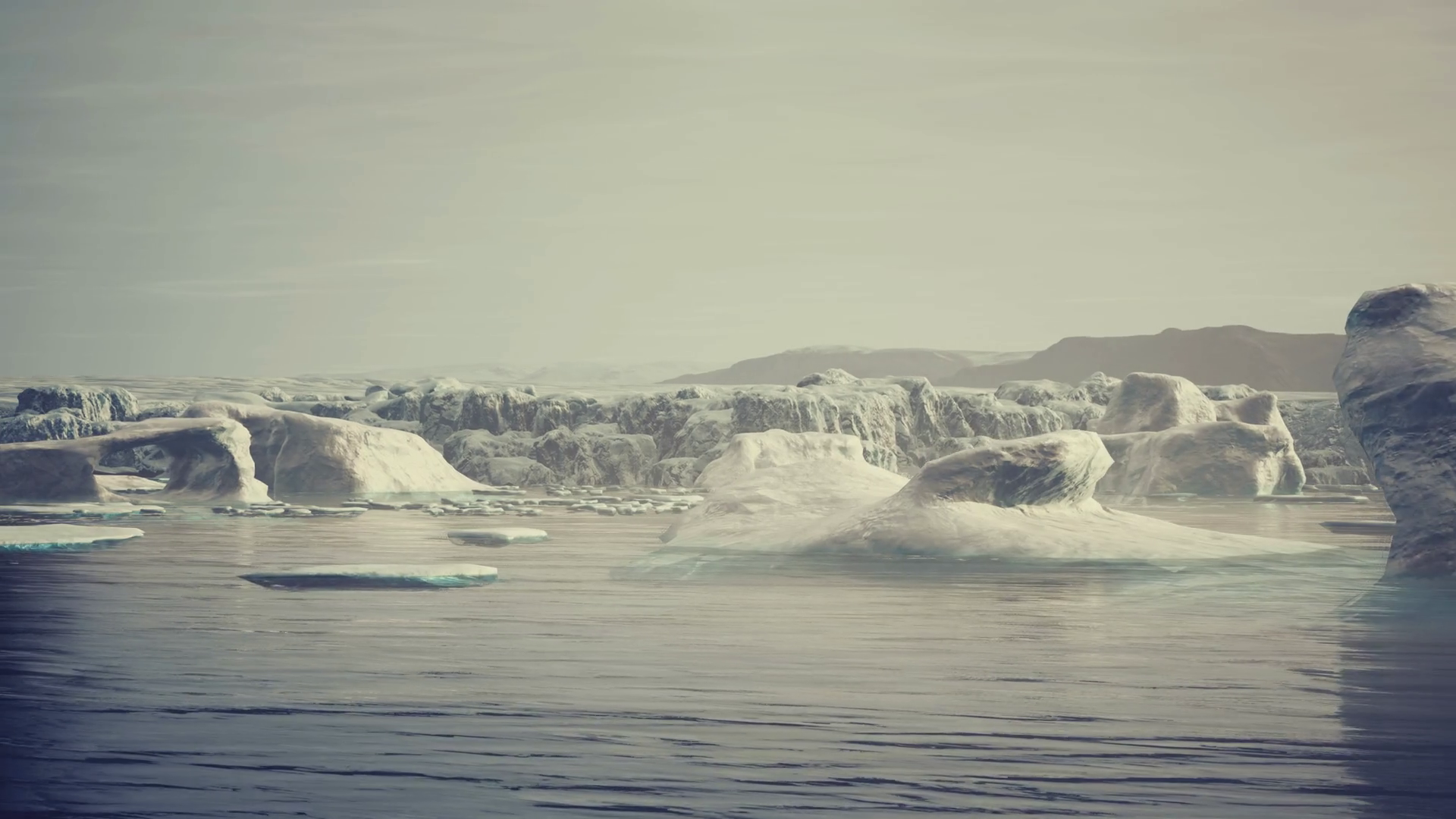 Gigantic Ice Block Structures On Black Sand Stock Motion Graphics SBV ...