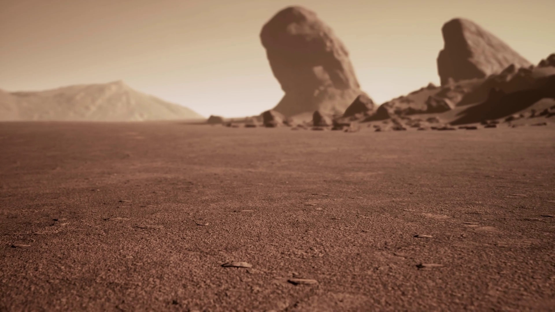 Fantastic Martian Landscape In Rusty Orange Stock Footage SBV-347716907 ...