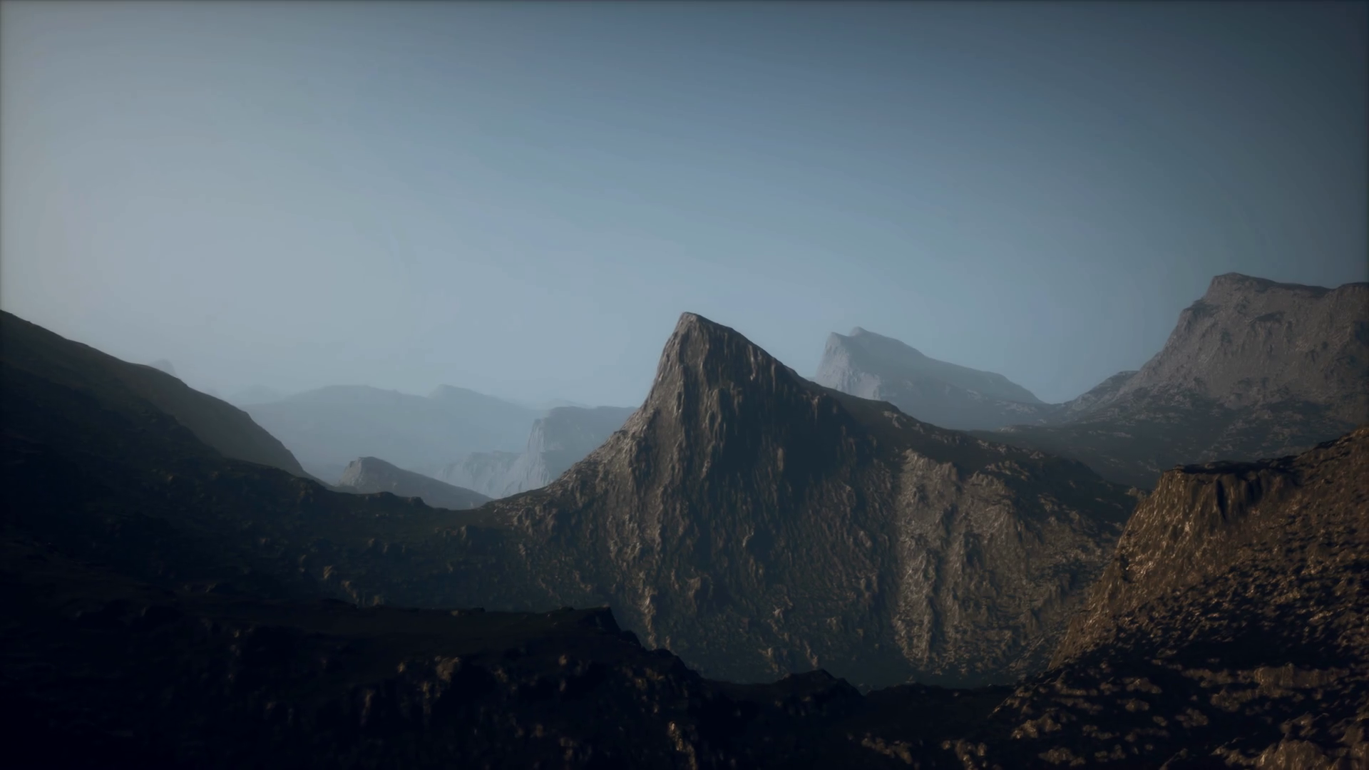 Cold Misty Autumn Land In Colorful Shadows Stock Footage SBV-348410611 ...