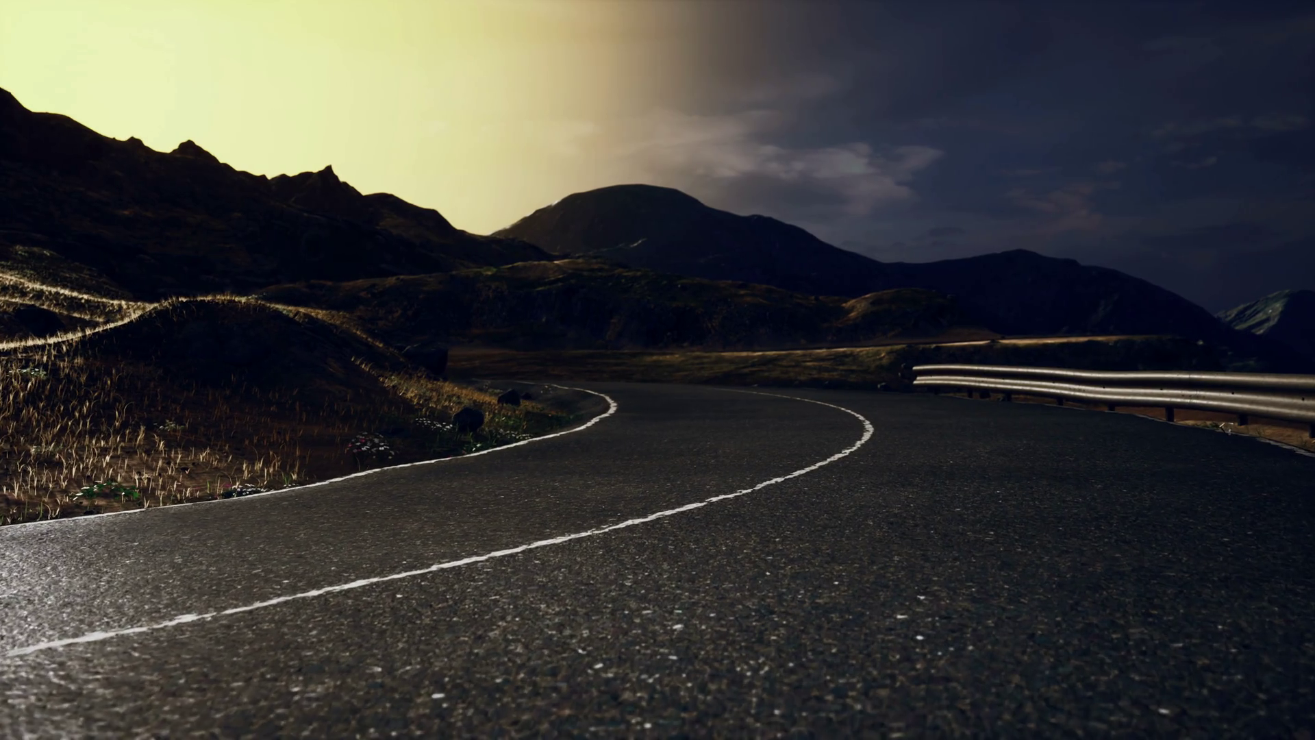 Panoramic View Of Asphalt Road Among Stock Motion Graphics SBV ...