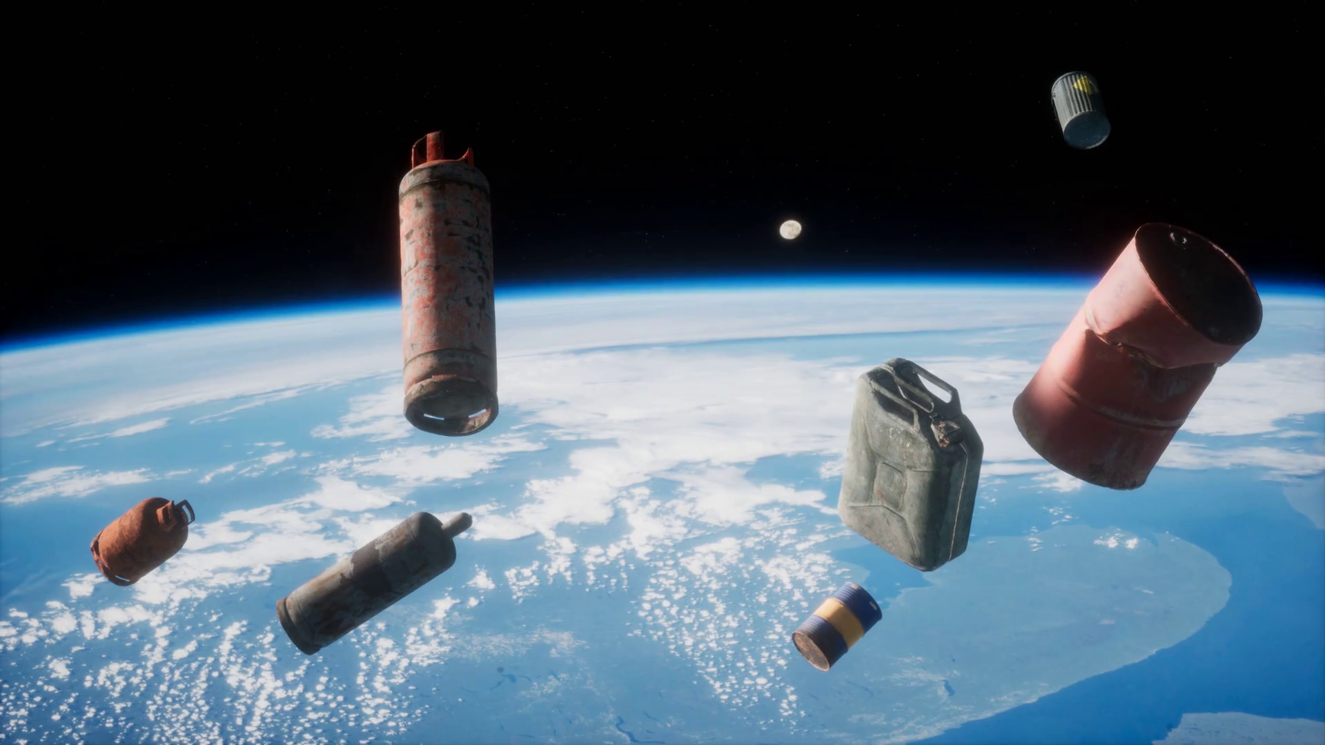 pollution of the atmosphere of the planet Earth and space Motion ...