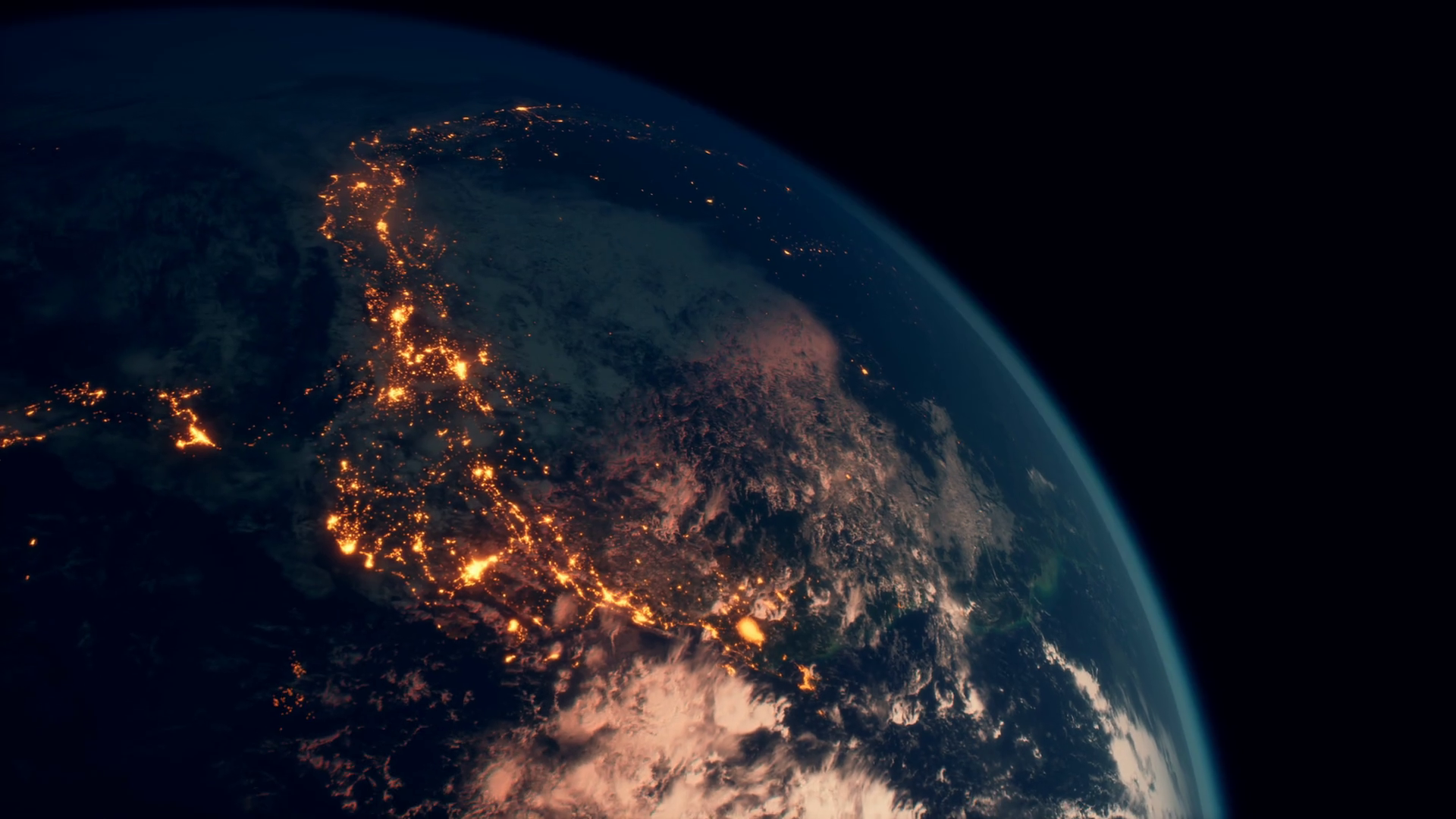 Sphere Of Nightly Earth Planet In Outer Space Stock Footage SBV ...