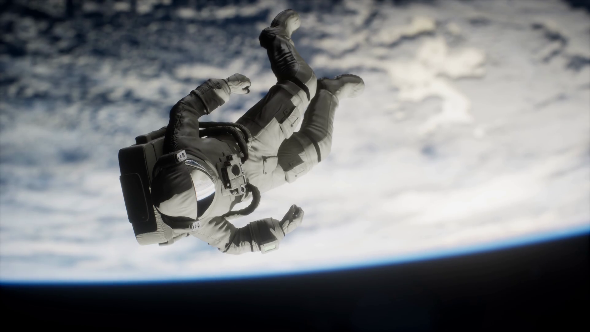 Astronaut floating above the Earth Elements of this image furnished by ...