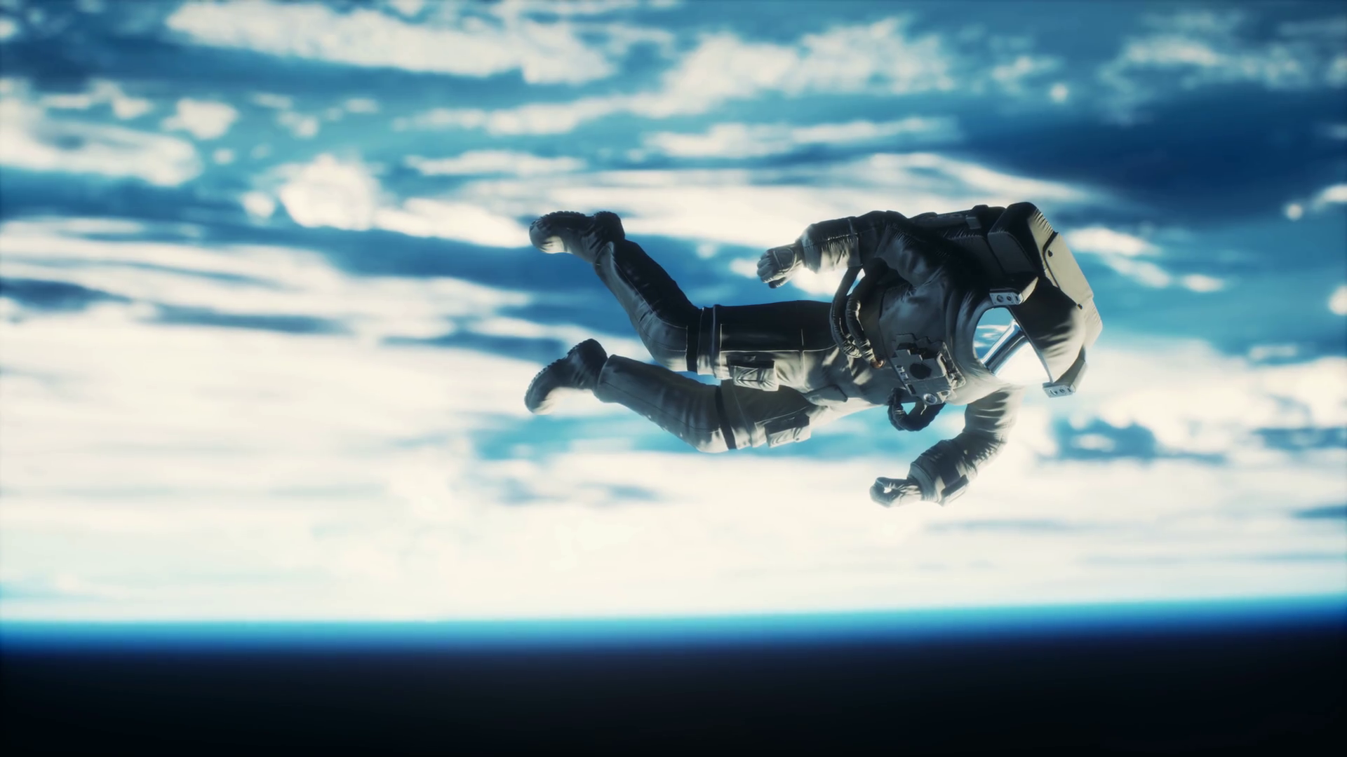 Astronaut Floating Above Earth Elements Of Stock Motion Graphics SBV ...
