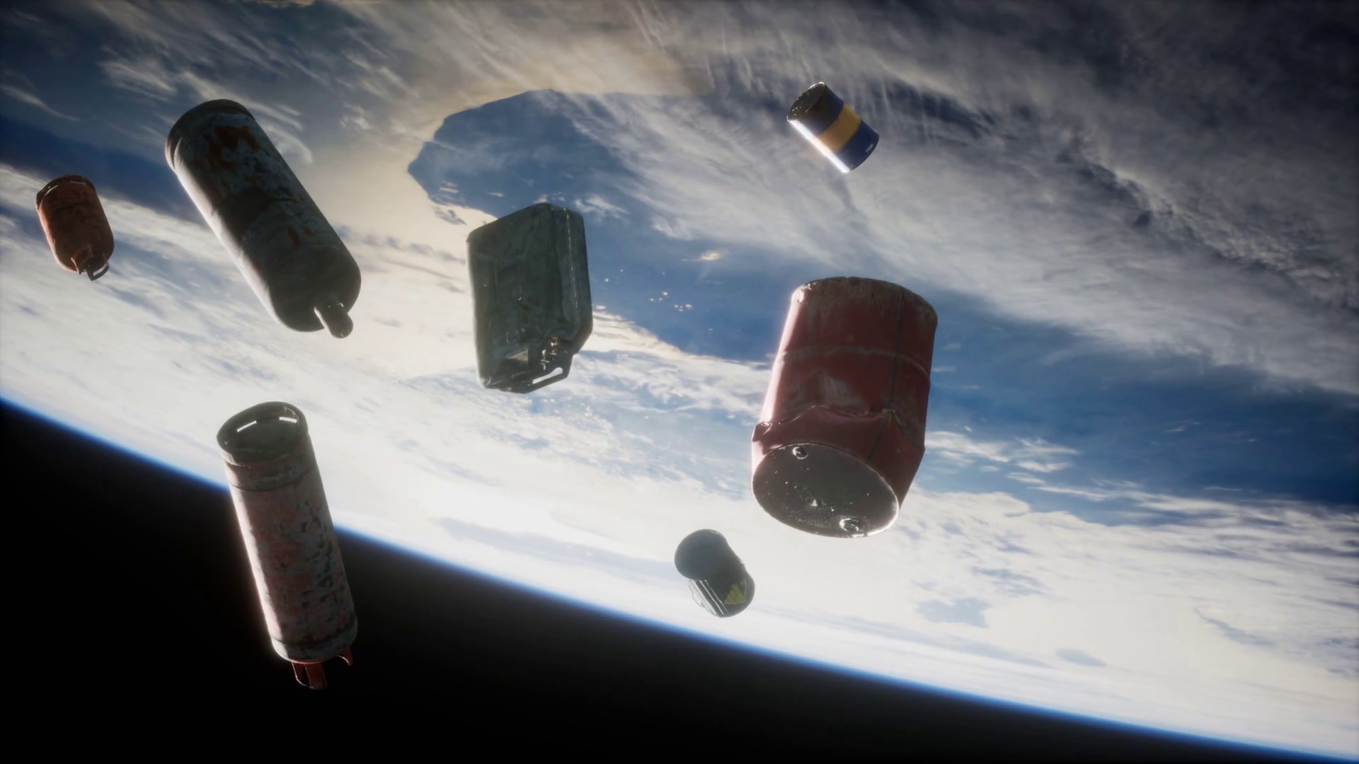 Space Debris Pollution Of Atmosphere Of Stock Motion Graphics SBV ...