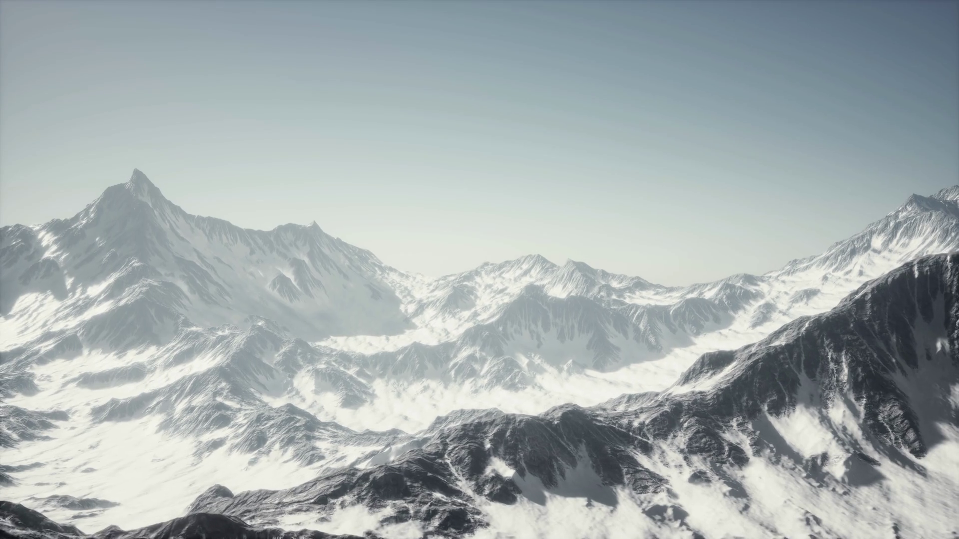 Panoramic Mountain View Of Snow Capped Peaks Stock Motion Graphics SBV ...
