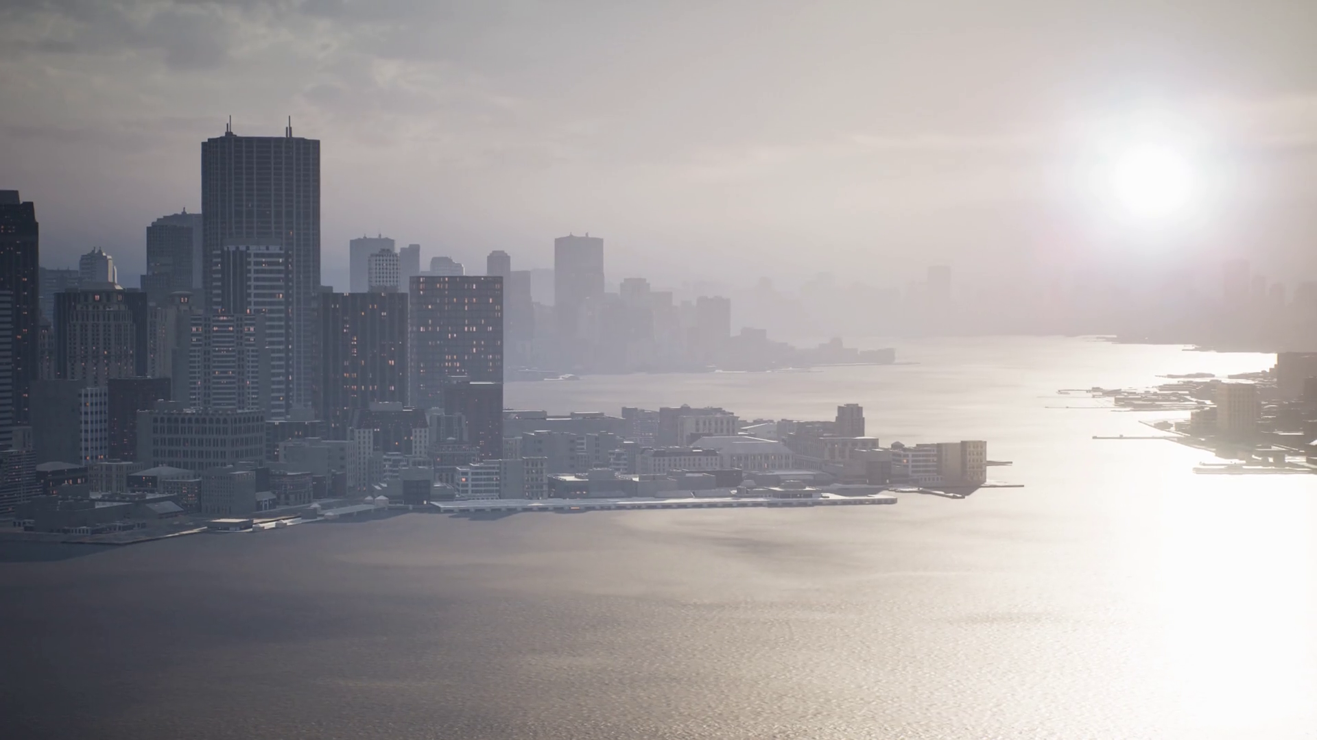 Skyline Aerial View At Sunset With Stock Footage SBV-347024821 ...