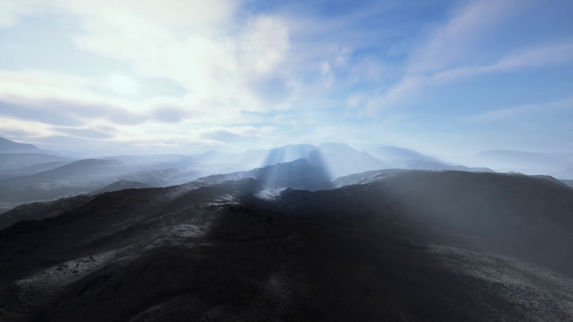 Alpine Chains Shrouded In Morning Fog Stock Motion Graphics SBV-347377420 - Storyblocks