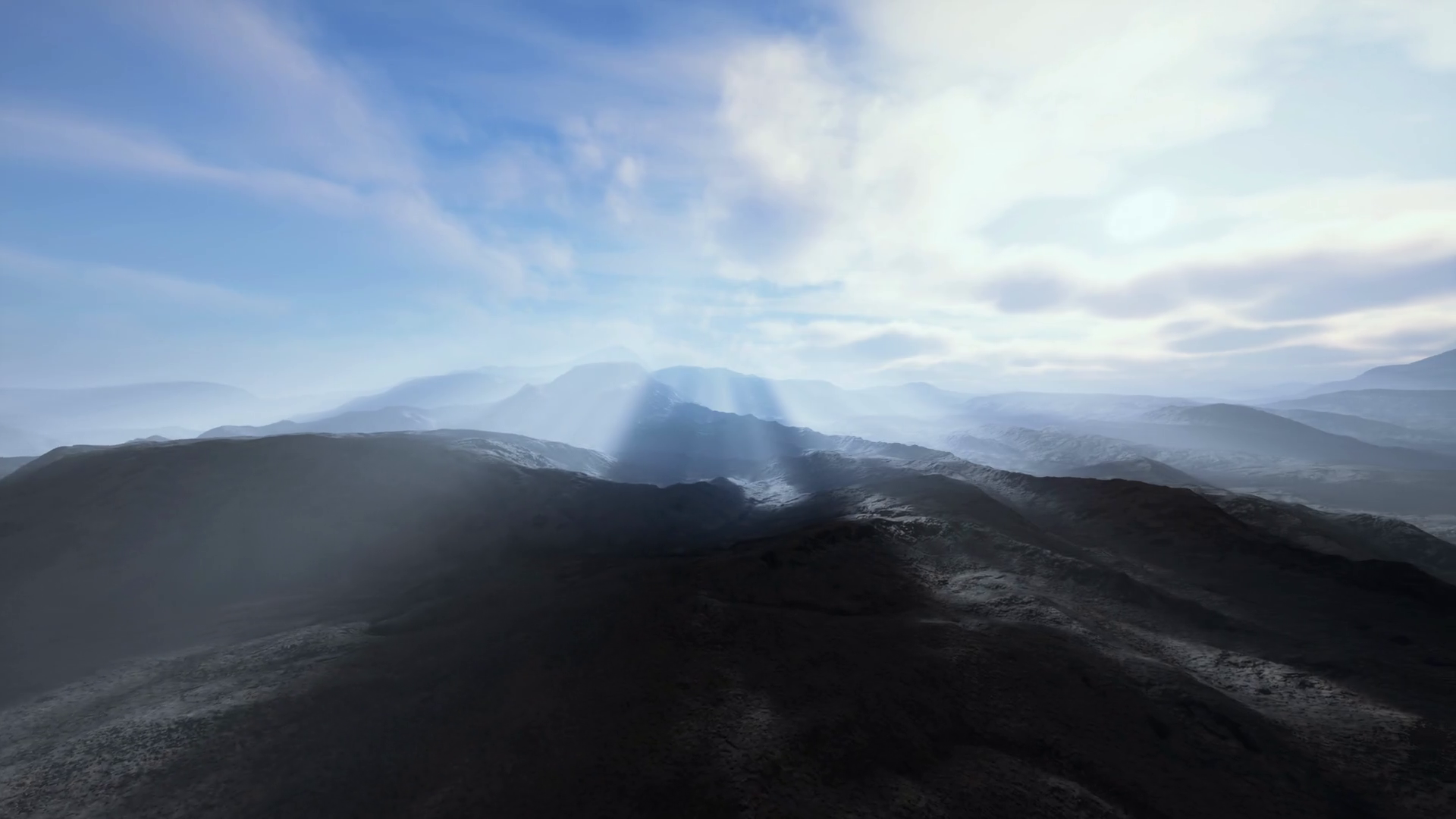 Alpine Chains Shrouded In Morning Fog Stock Motion Graphics SBV ...