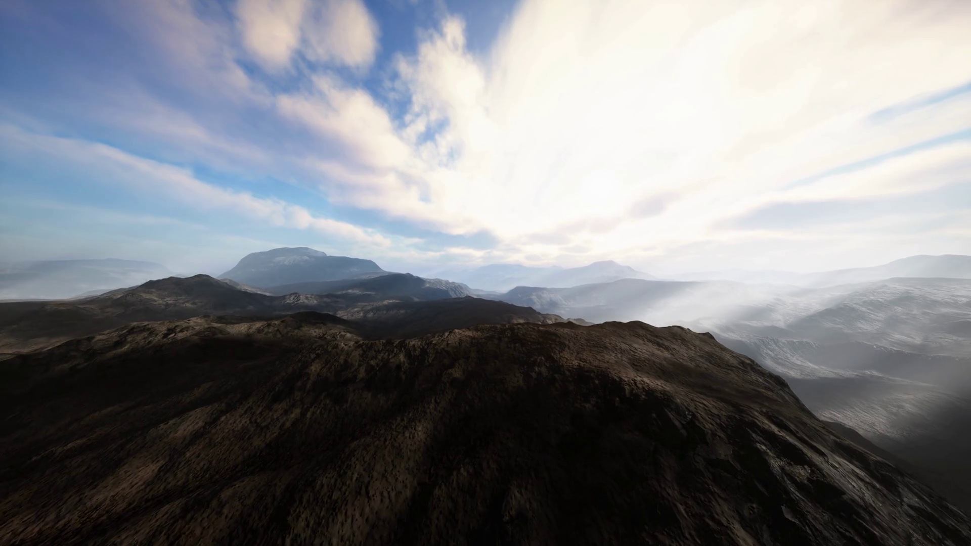 Alpine Chains Shrouded In Morning Fog Stock Motion Graphics SBV ...