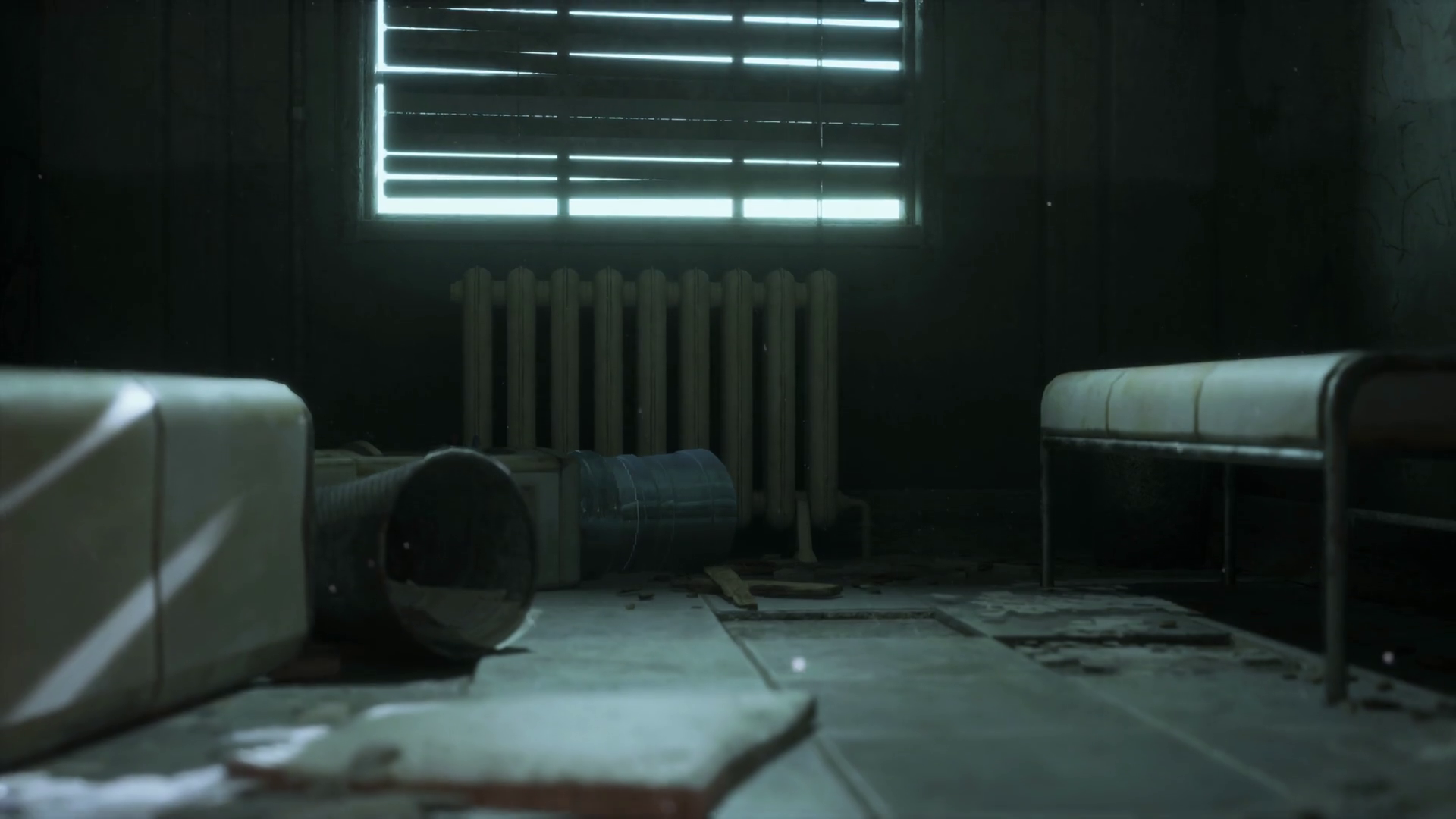 Set Up View Of Dark Room Abandoned In Stock Footage SBV-348640754 ...