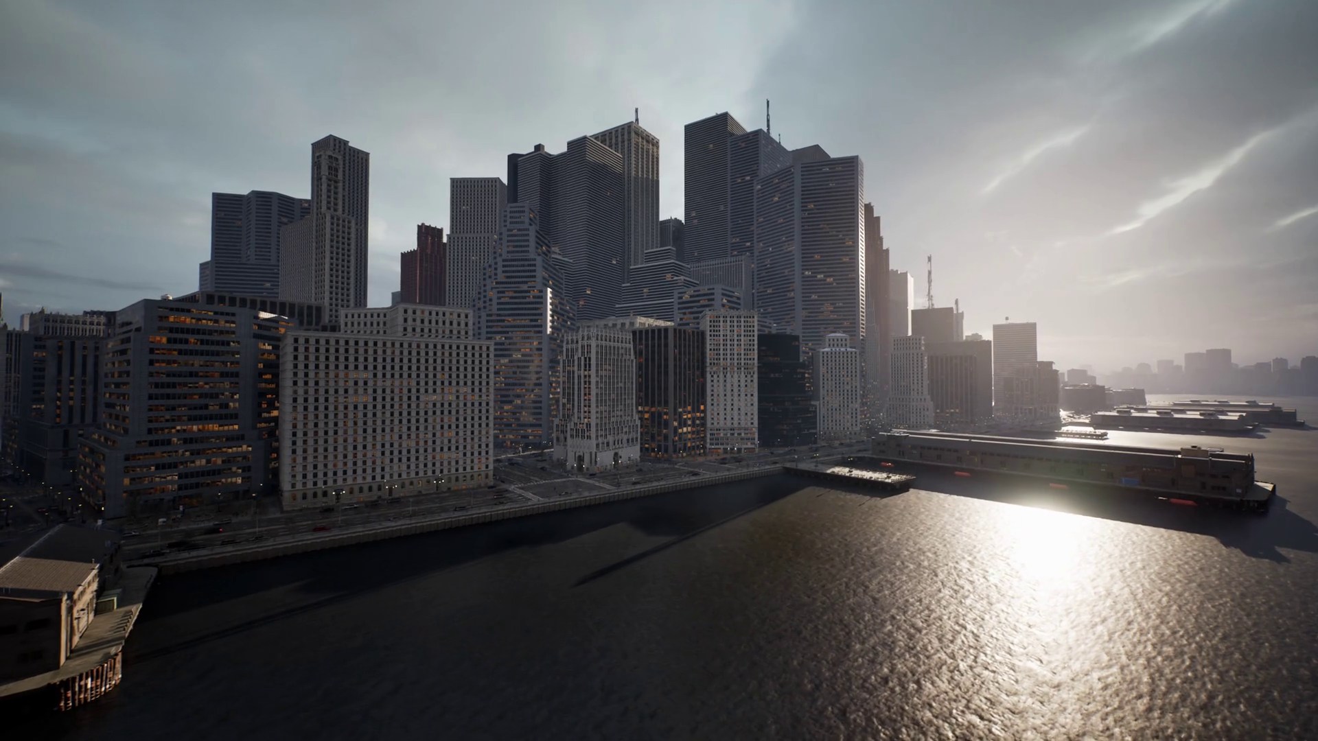 Aerial View Of City Skyscrapers Stock Motion Graphics SBV-347797268 ...