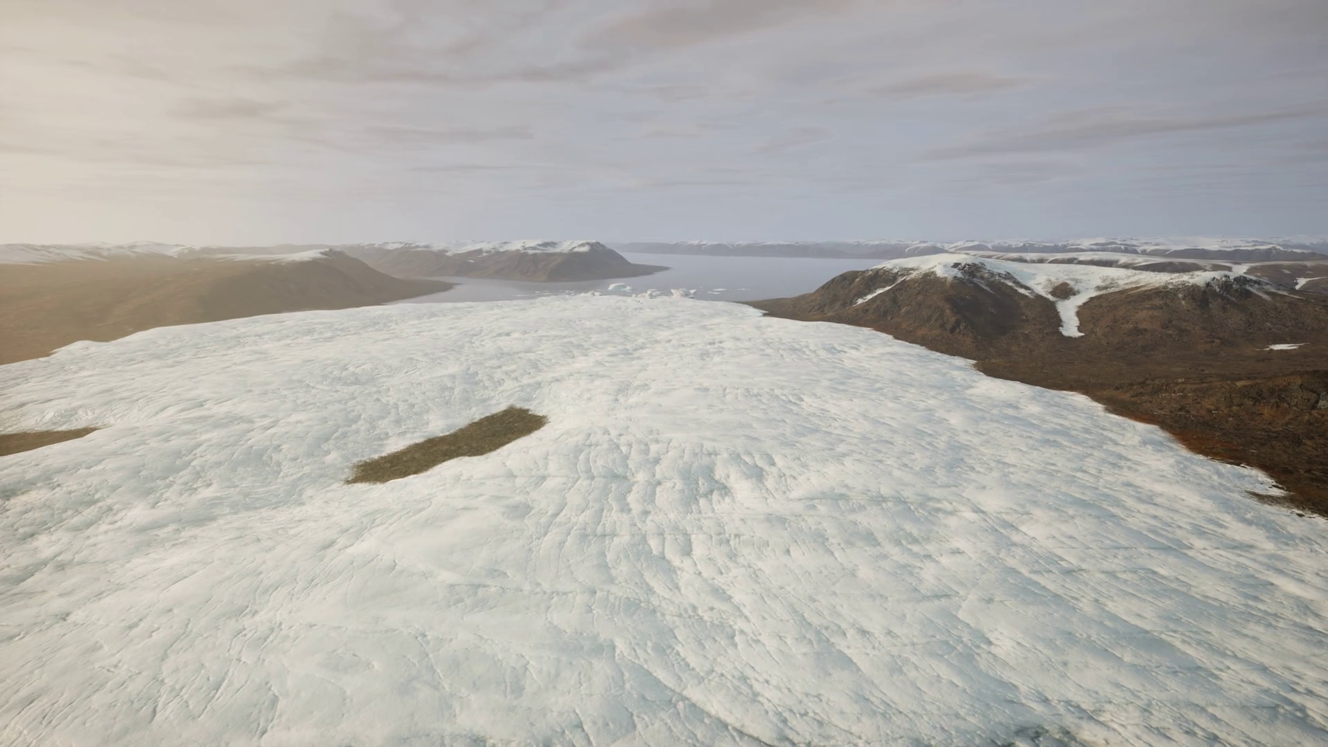 Aerial View Of Big Glacier Stock Motion Graphics SBV-347626408 ...