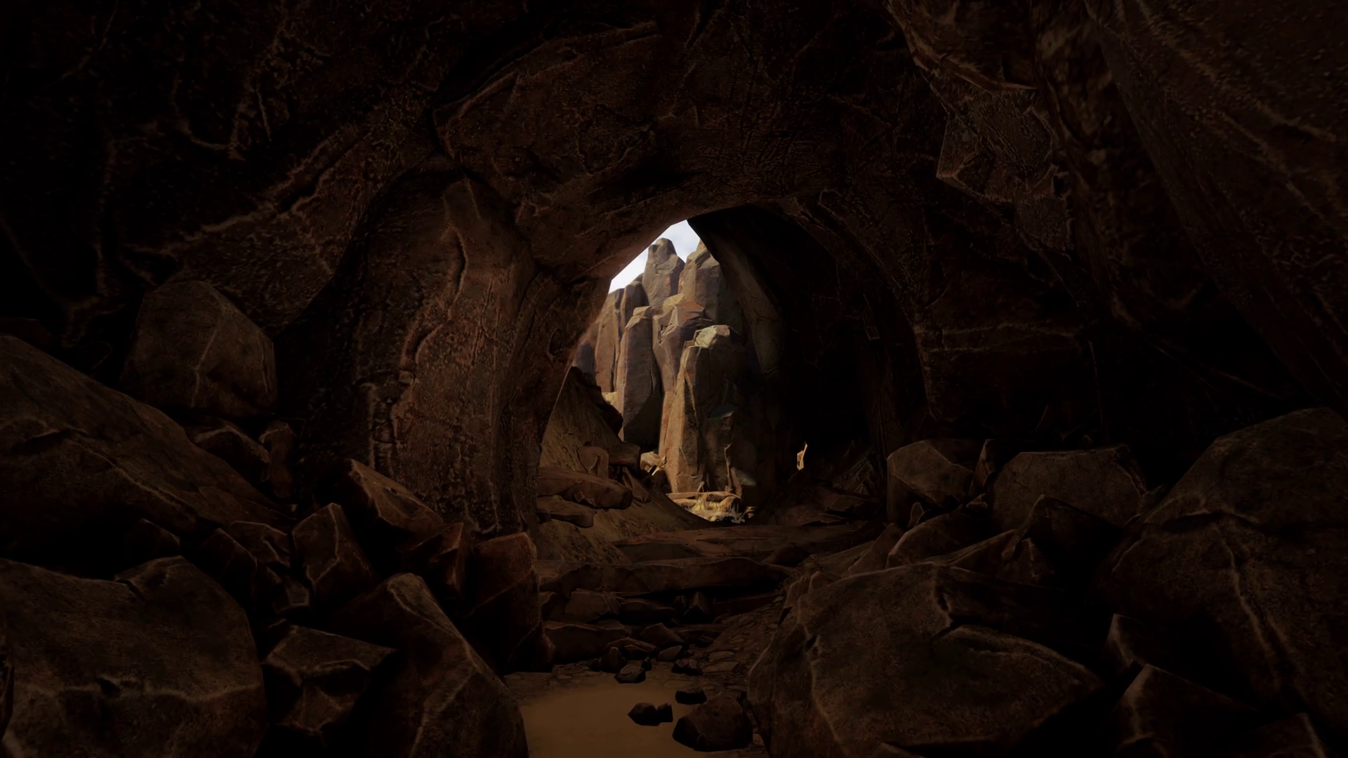 Volcano Cave With Yellow Stones Stock Motion Graphics SBV-347647703 ...