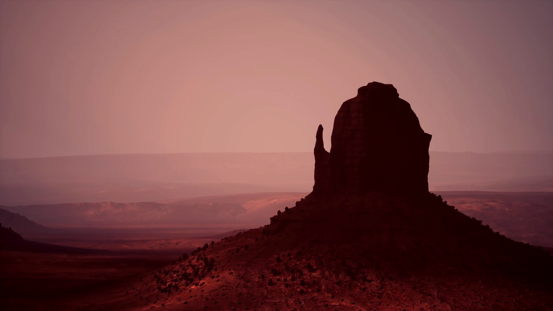 Monument Valley Tribal Park In Fog Stock Motion Graphics SBV-347626579 ...