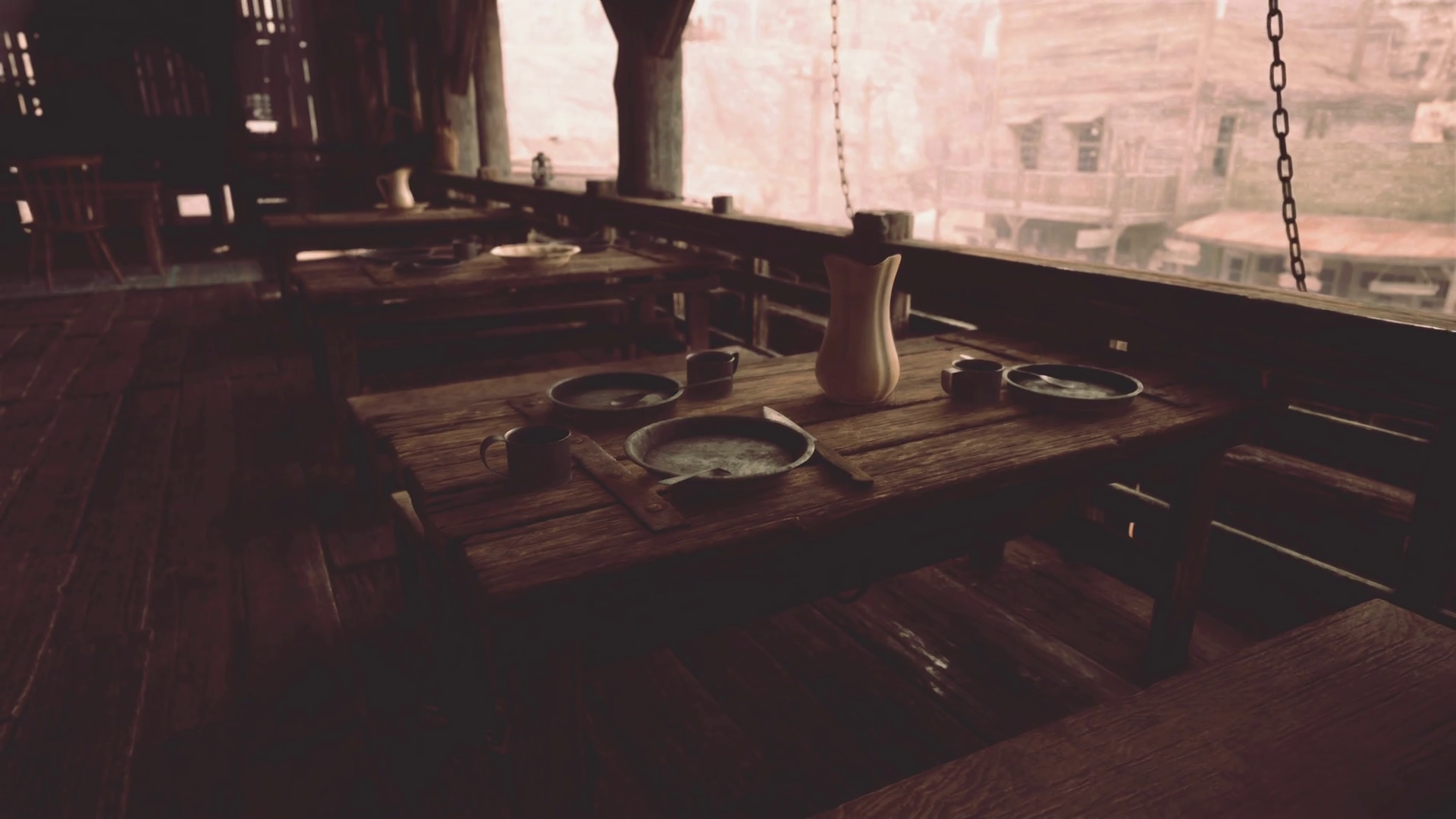 Ancient House Interior In Dark Light Stock Footage SBV-347777190 ...