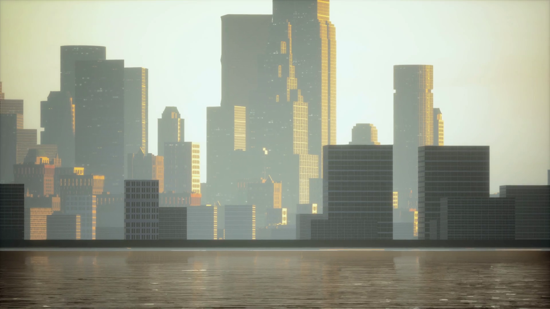 Gorgeous Sunlight Over City At Sunrise Stock Motion Graphics SBV ...