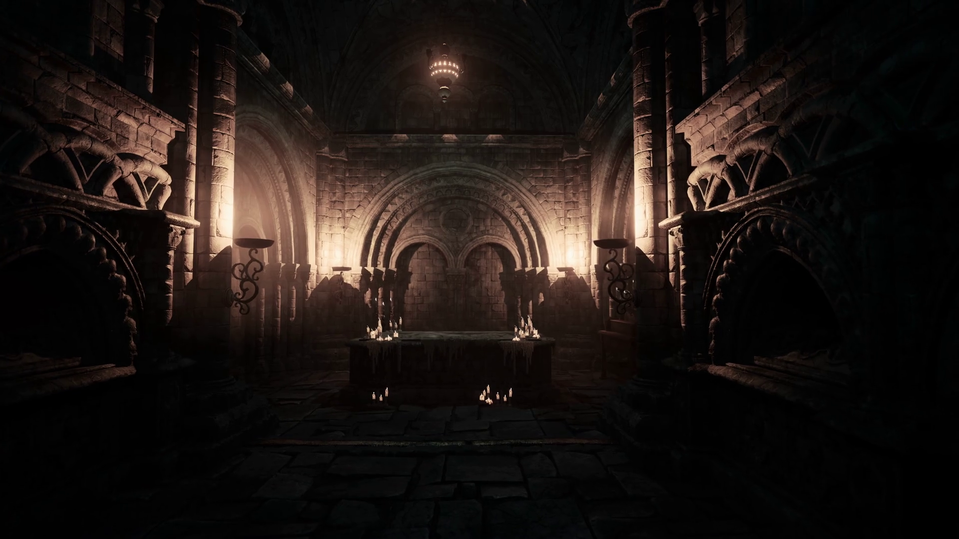 Enchanting Gothic Temple Illuminated Stock Footage SBV-347720535 ...