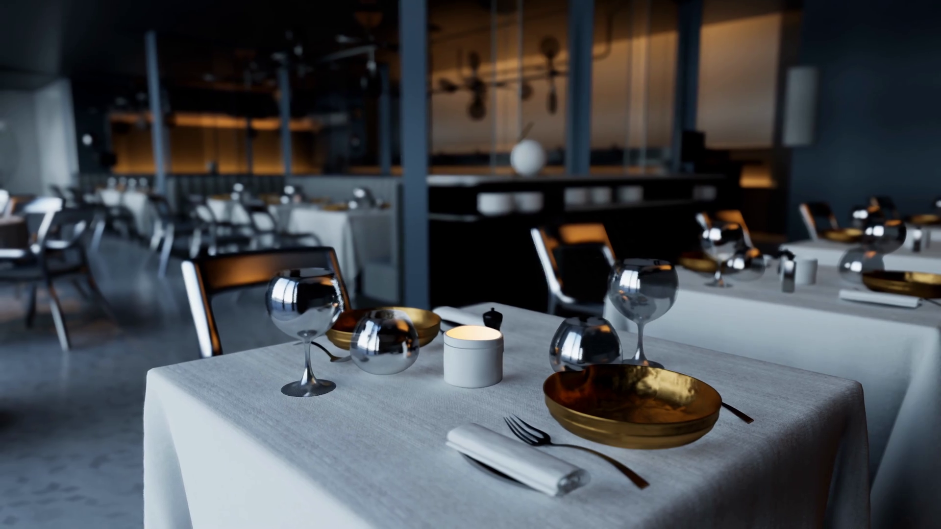 Empty High-end Restaurant Without Customers Stock Motion Graphics SBV ...