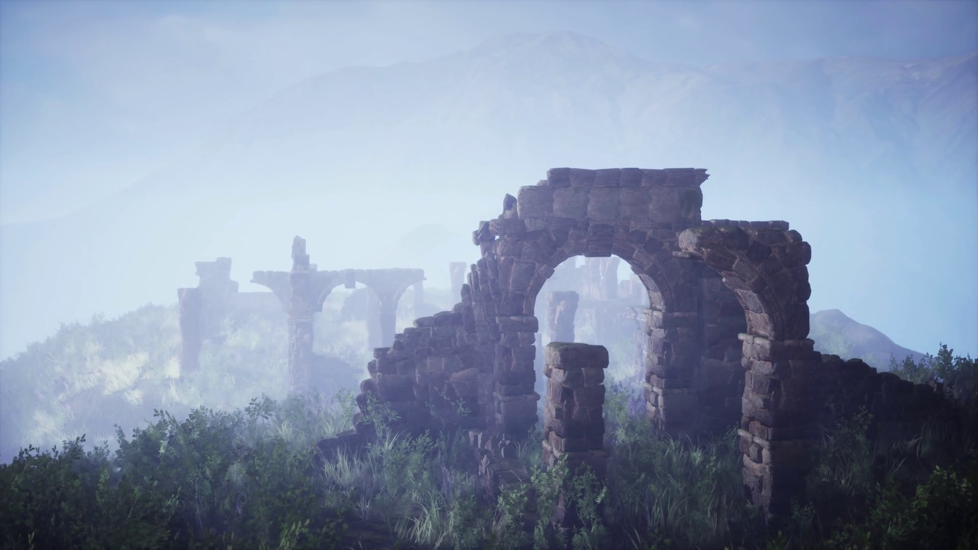 Crumbling Citadel Perched On High Ground Stock Footage SBV-347703709 ...