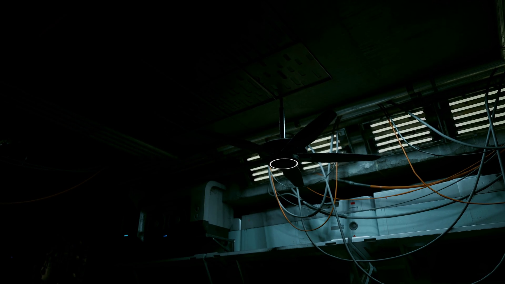 A Room With Bunch Of Wires Hanging From Stock Motion Graphics SBV ...