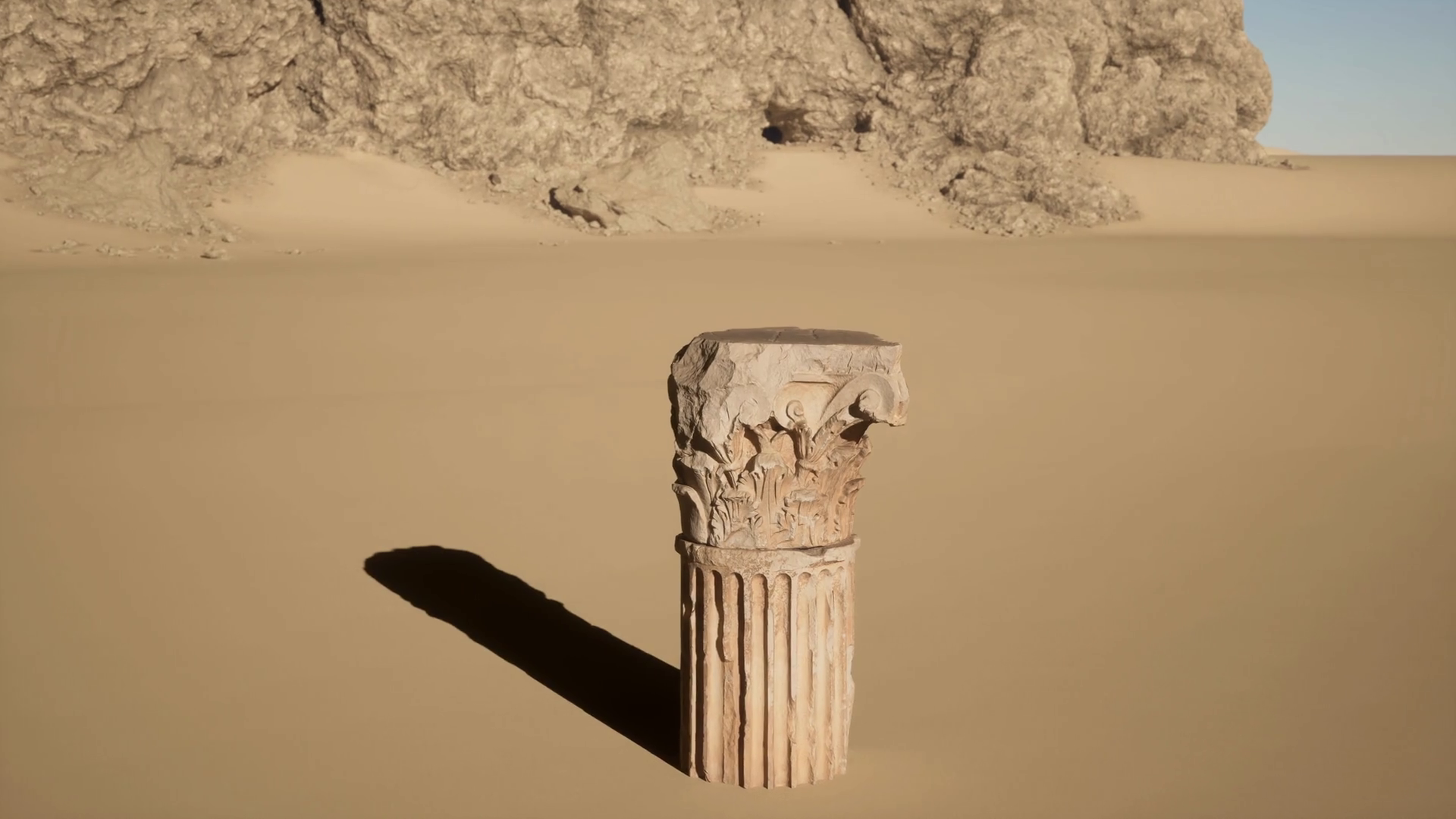 A Solitary Stone Pillar Standing Tall In Stock Footage SBV-348761698 ...