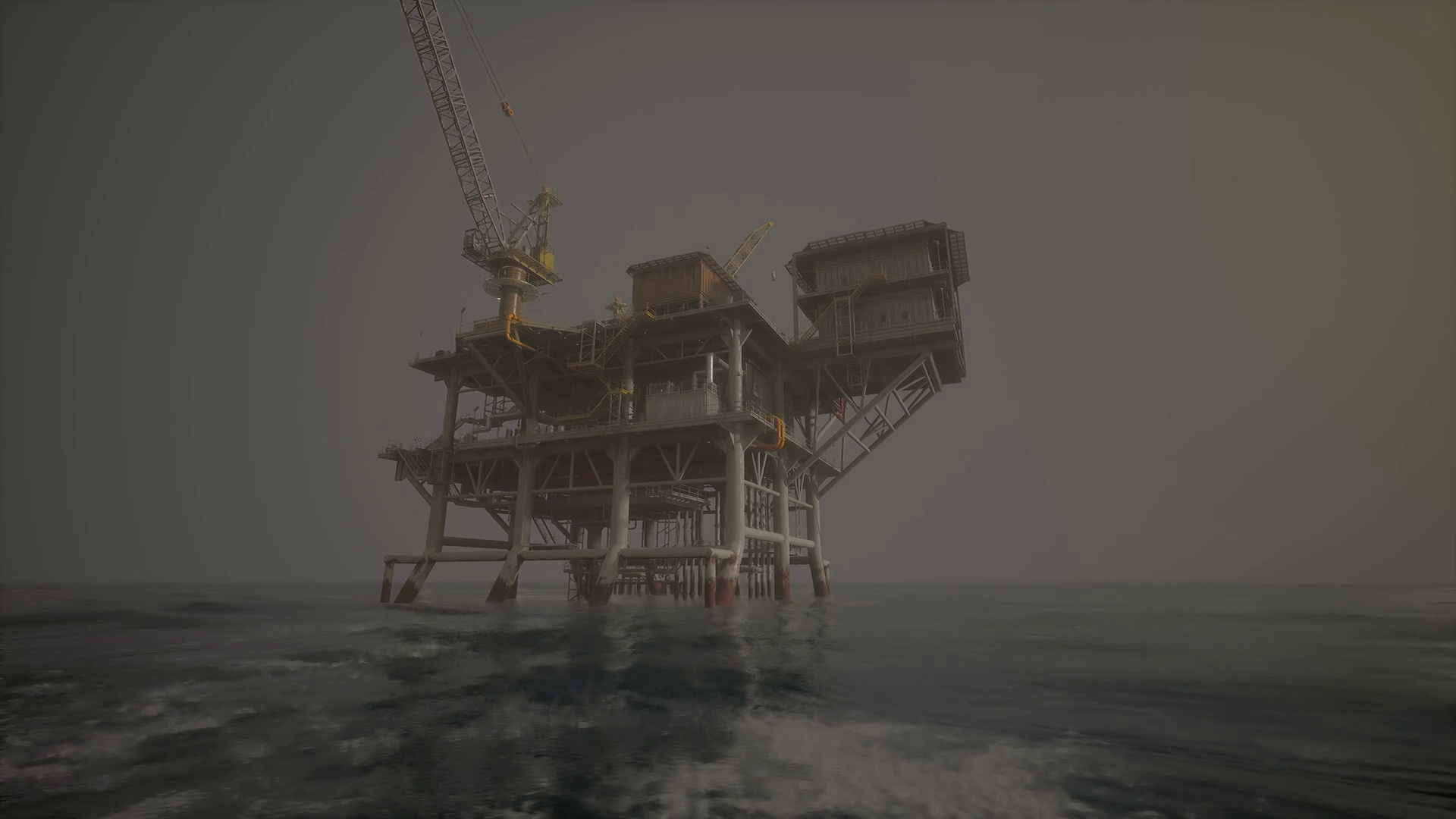 An Oil Rig In Middle Of Ocean Stock Footage SBV-348714801 - Storyblocks