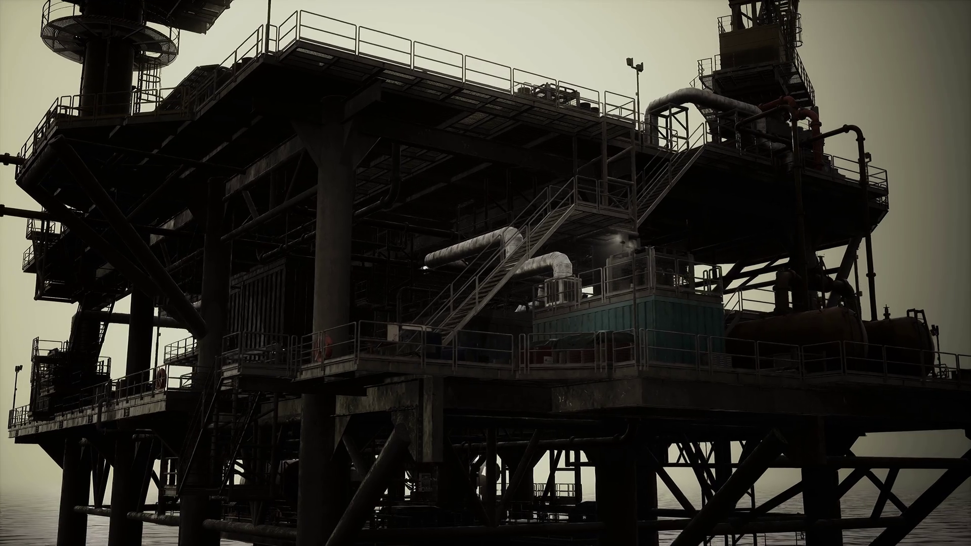 An Oil Rig In Middle Of Body Of Water Stock Motion Graphics SBV ...