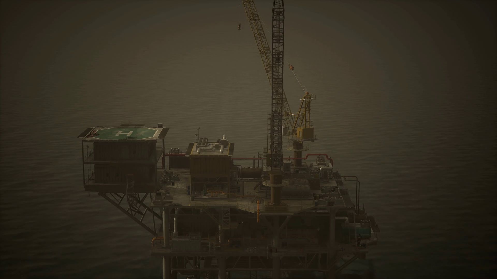 An Oil Rig In Middle Of Body Of Water Stock Motion Graphics SBV ...