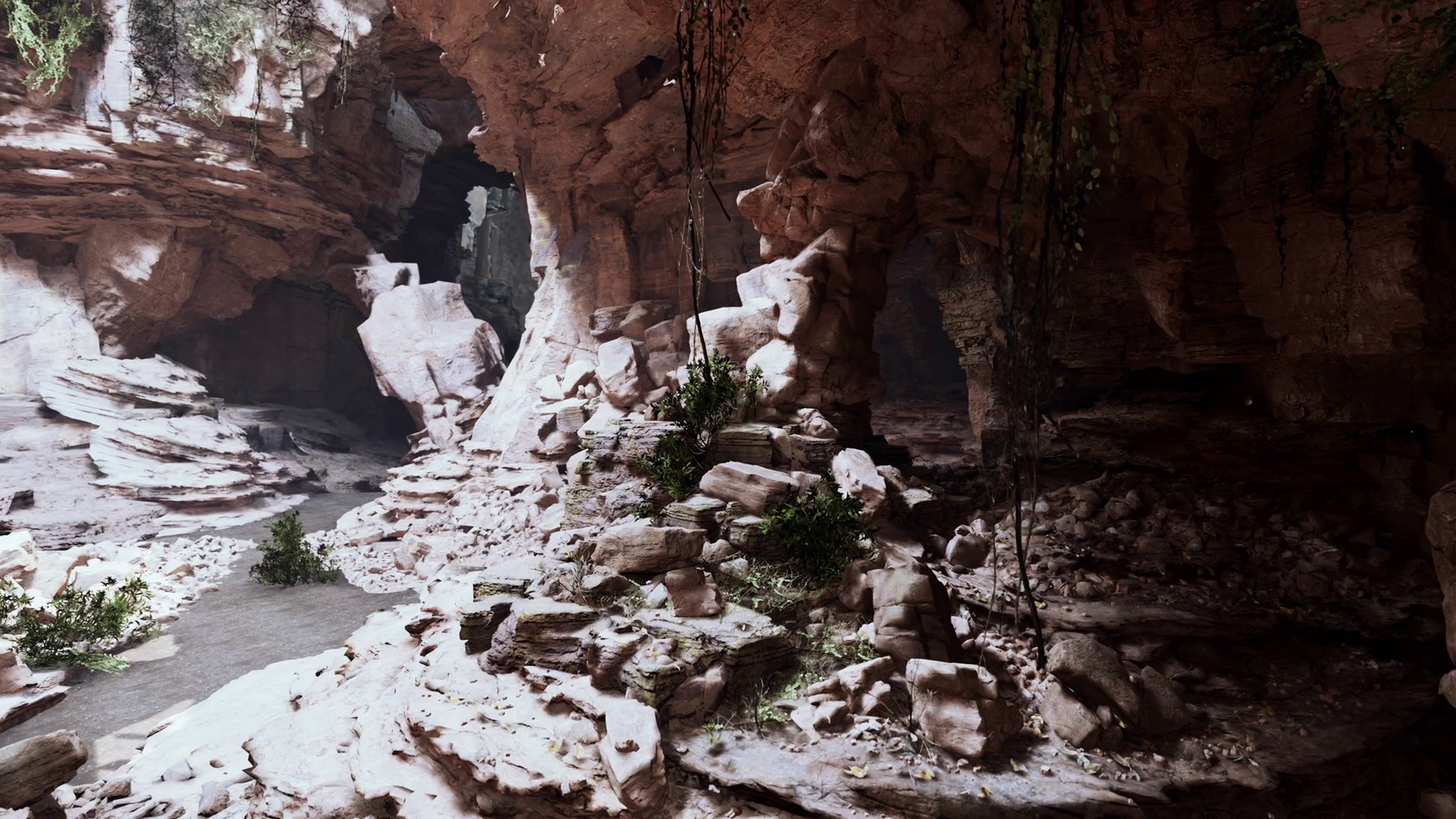 A Cave Filled With Lots Of Rocks Plants Stock Motion Graphics SBV ...