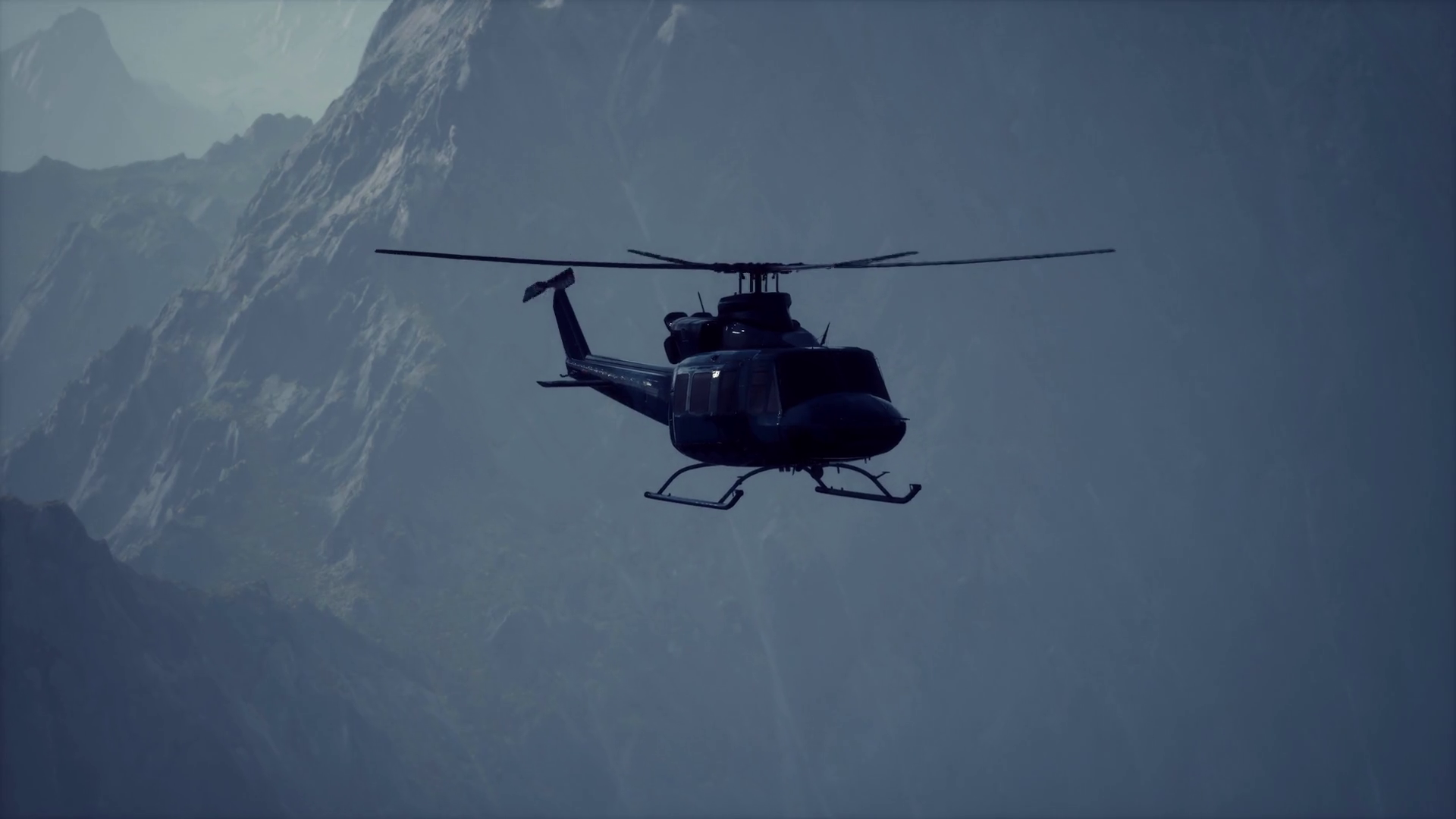 A Helicopter Flying Over Mountain In Sky Stock Motion Graphics SBV ...
