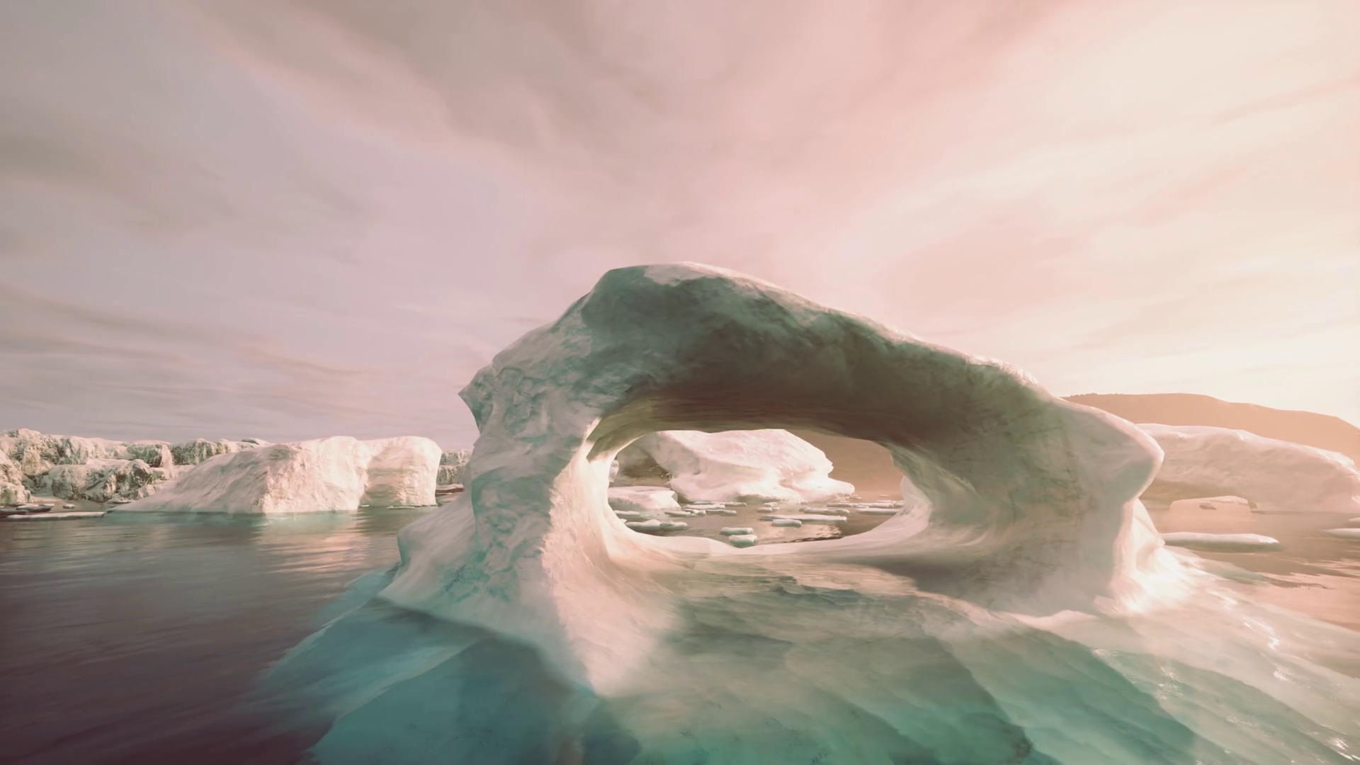 A Majestic Iceberg Floating In Crystal Stock Footage SBV-348722460 ...