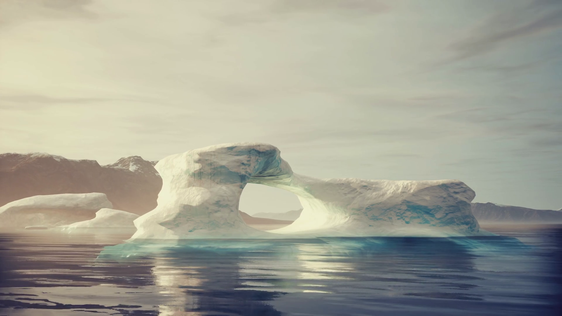 A Majestic Iceberg Floating In Vast Ocean Stock Footage SBV-348735835 ...