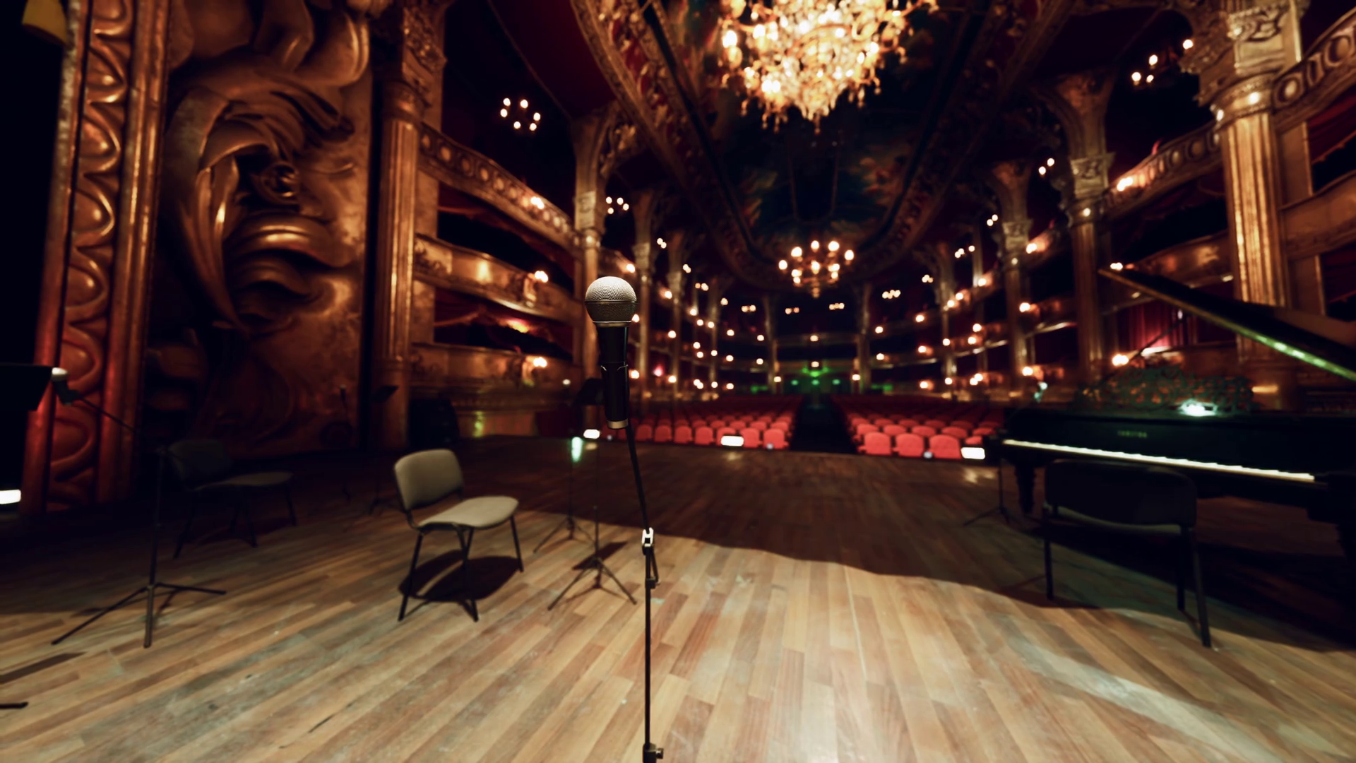An Elegant Opera Setting With Grand Piano Stock Motion Graphics SBV ...