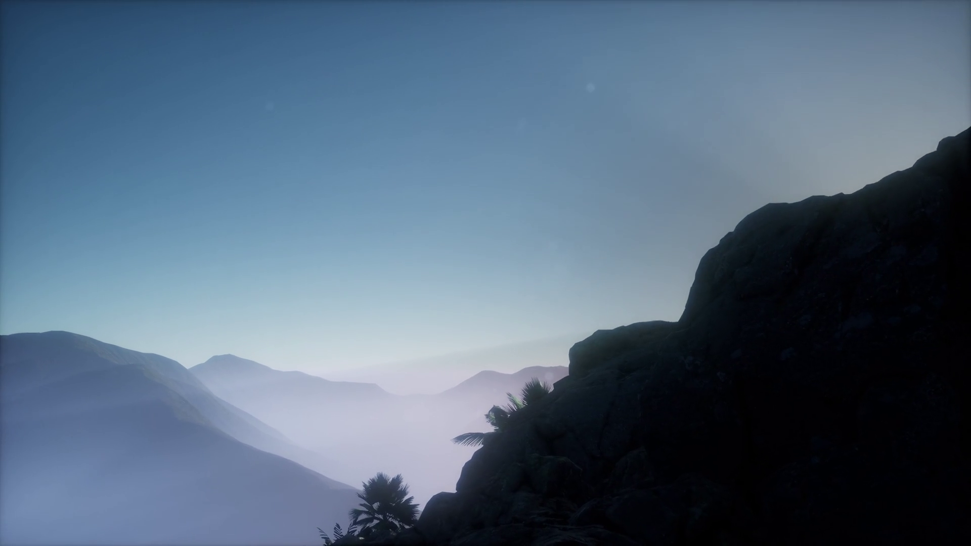 4k Mountain Field Landscape With Palm Trees Stock Footage SBV-328704692 ...