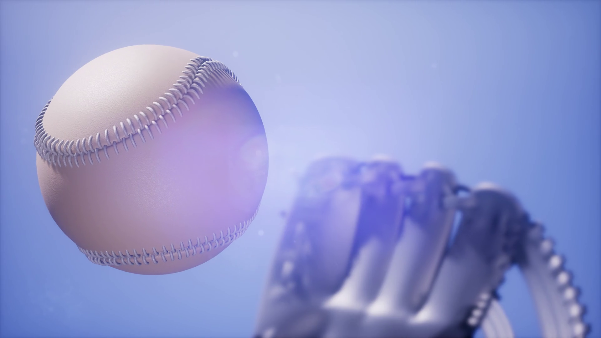 4k Super Slow Motion Baseball Mitt At Blue Stock Footage SBV-319343343 ...