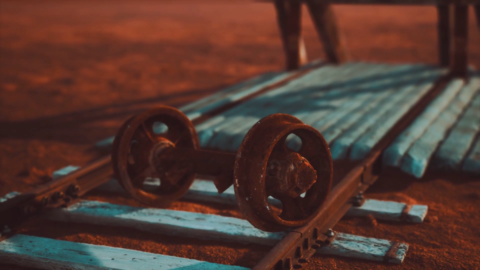 Abandoned Railway Tracks In Desert Stock Footage SBV-338919606 ...