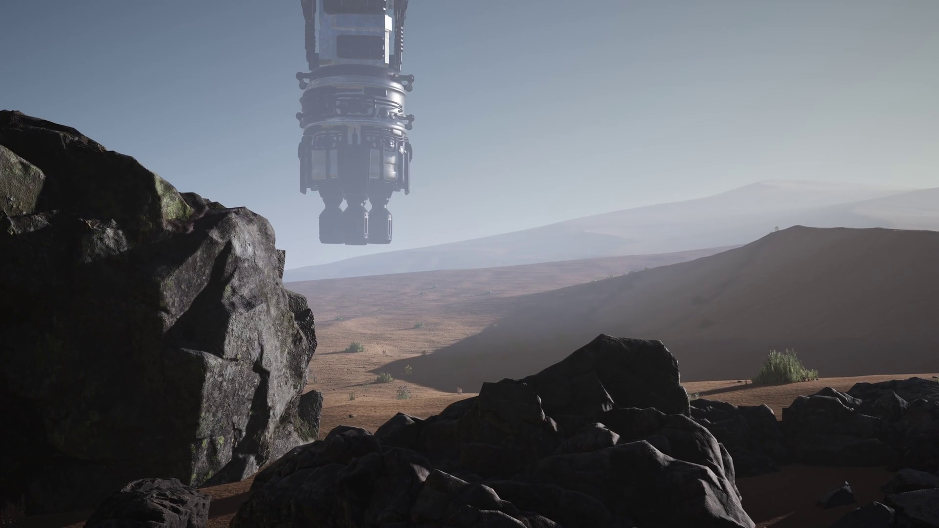 Alien Spaceship Rotate Over Desert Ufo Stock Footage SBV-328761902 ...