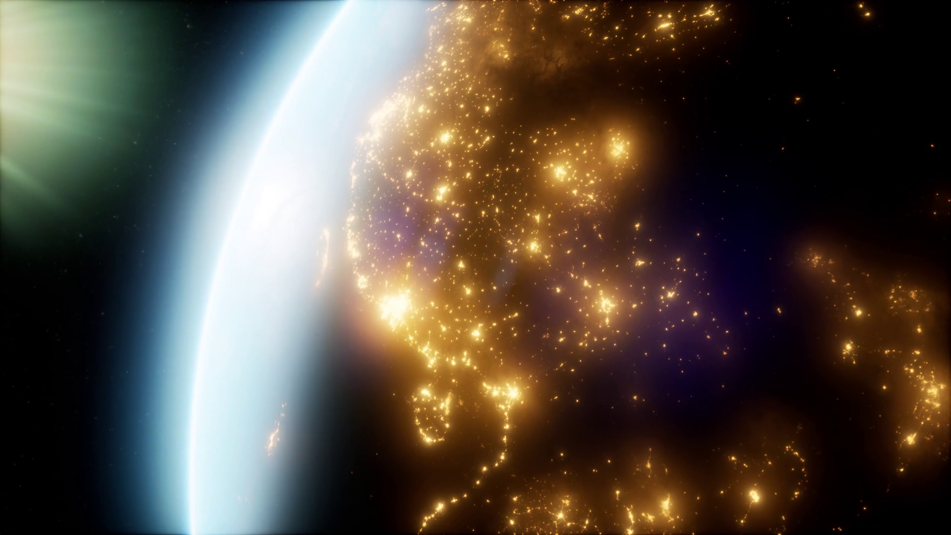 Amazing Sunrise Over Earth View Of Planet Stock Motion Graphics SBV ...