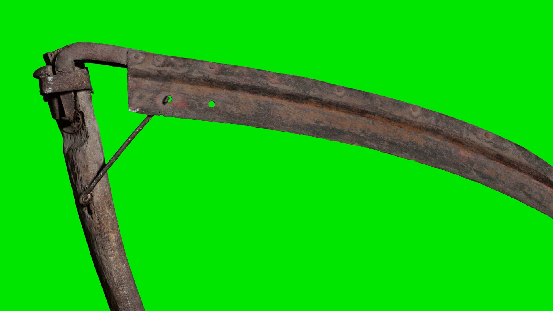 Ancient Rusted Metal Scythe On Green Stock Footage SBV-338834811 ...