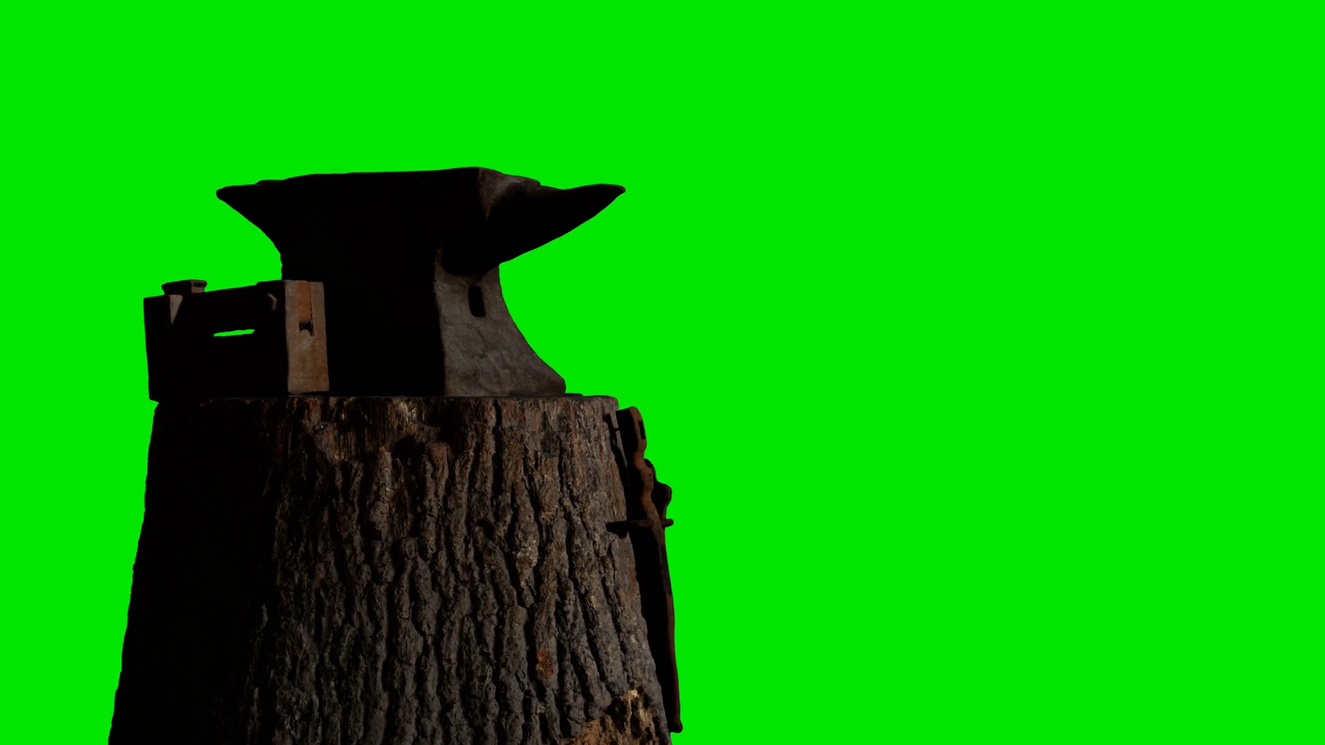 Black Anvil On Green Chromakey Background Stock Footage SBV-338972483 ...