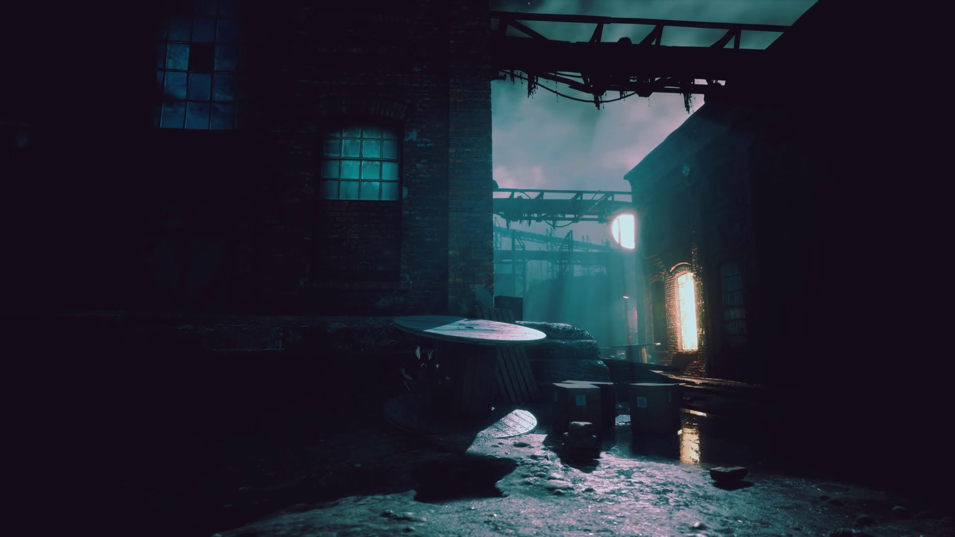 Frightening Abandoned Factory At Night Stock Footage SBV-348784965 ...