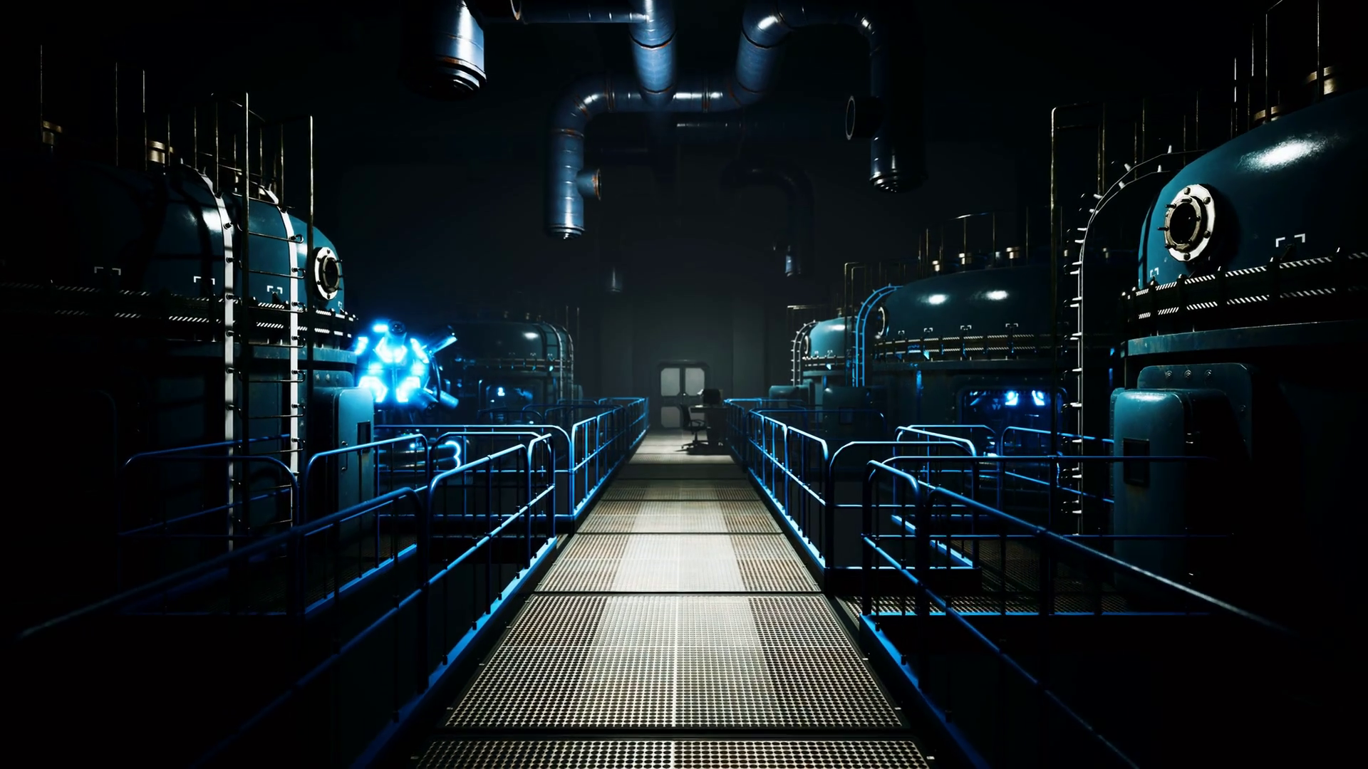 futuristic cyberpunk power plant thermonuclear or nuclear reactor Stock ...