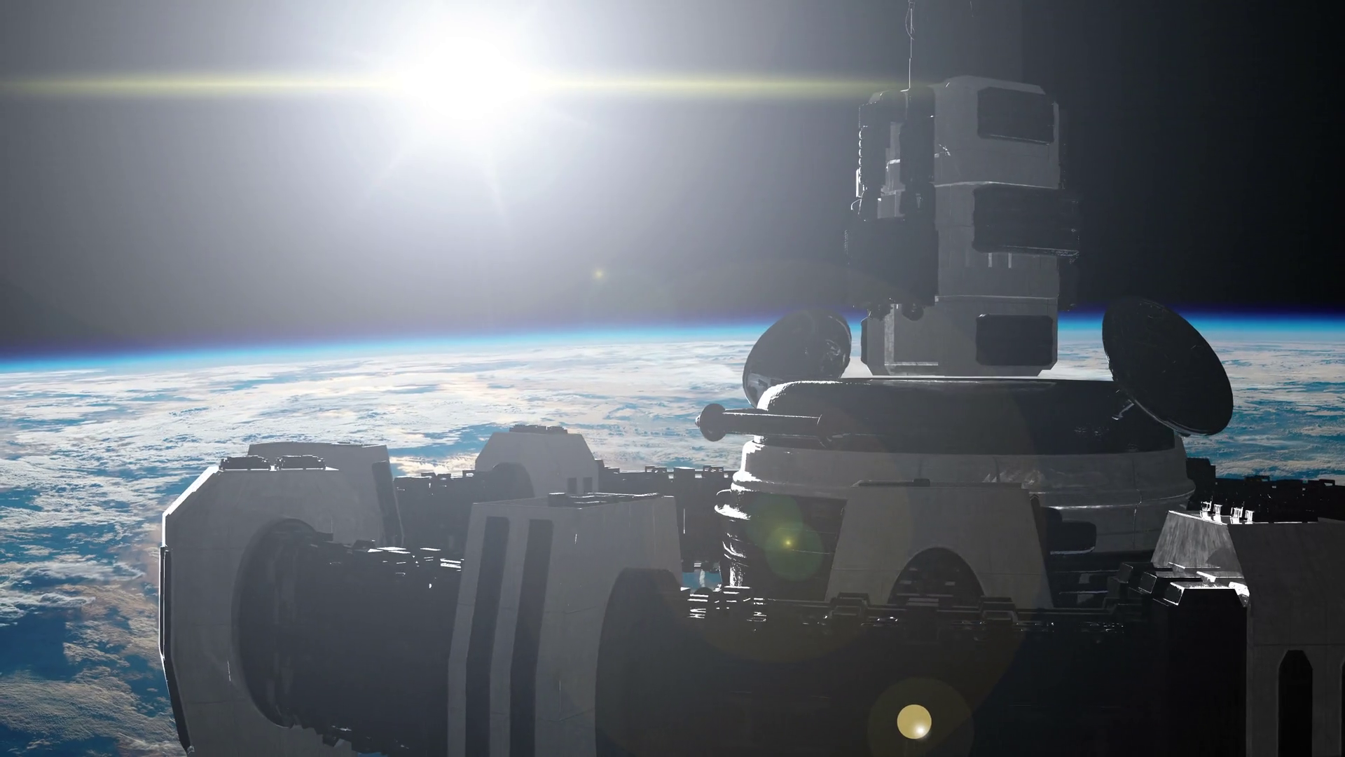 Highly Detailed Huge Spaceship Approaching Stock Motion Graphics SBV ...