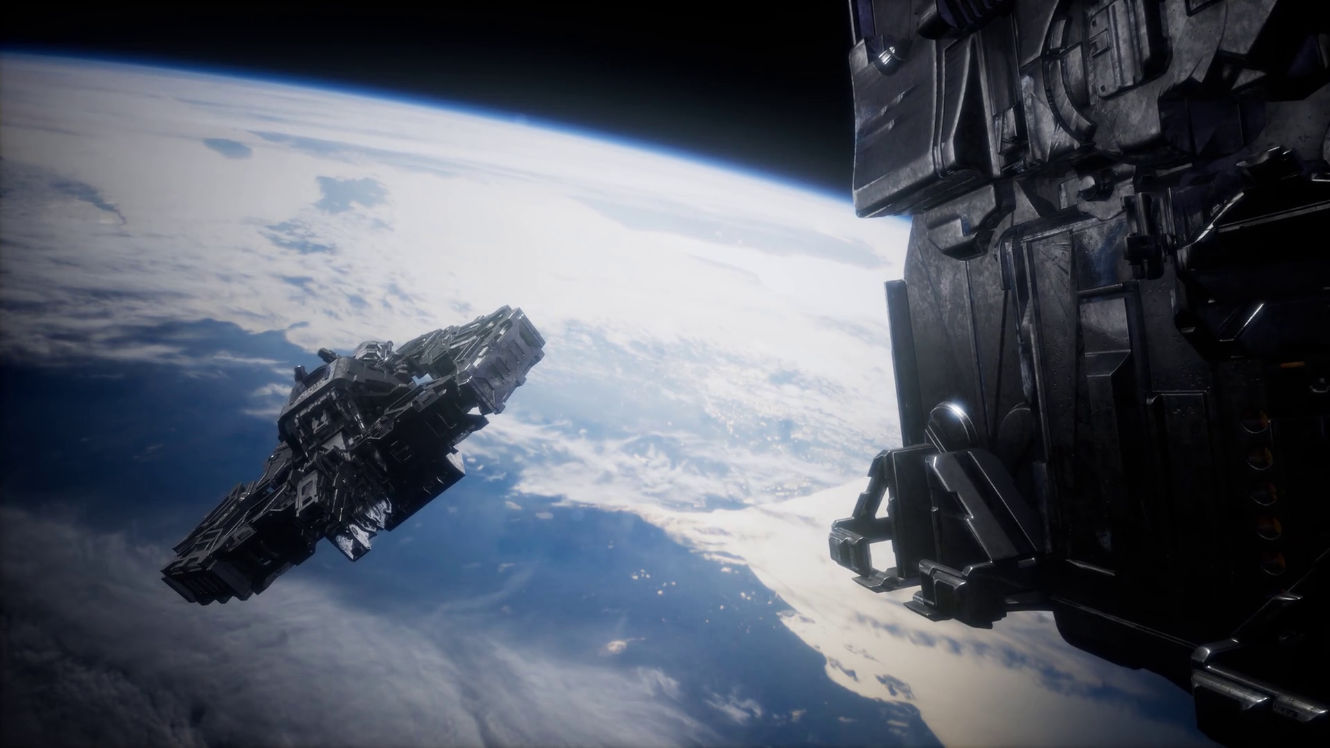 Highly Detailed Huge Spaceship Stock Motion Graphics SBV-338173404 ...