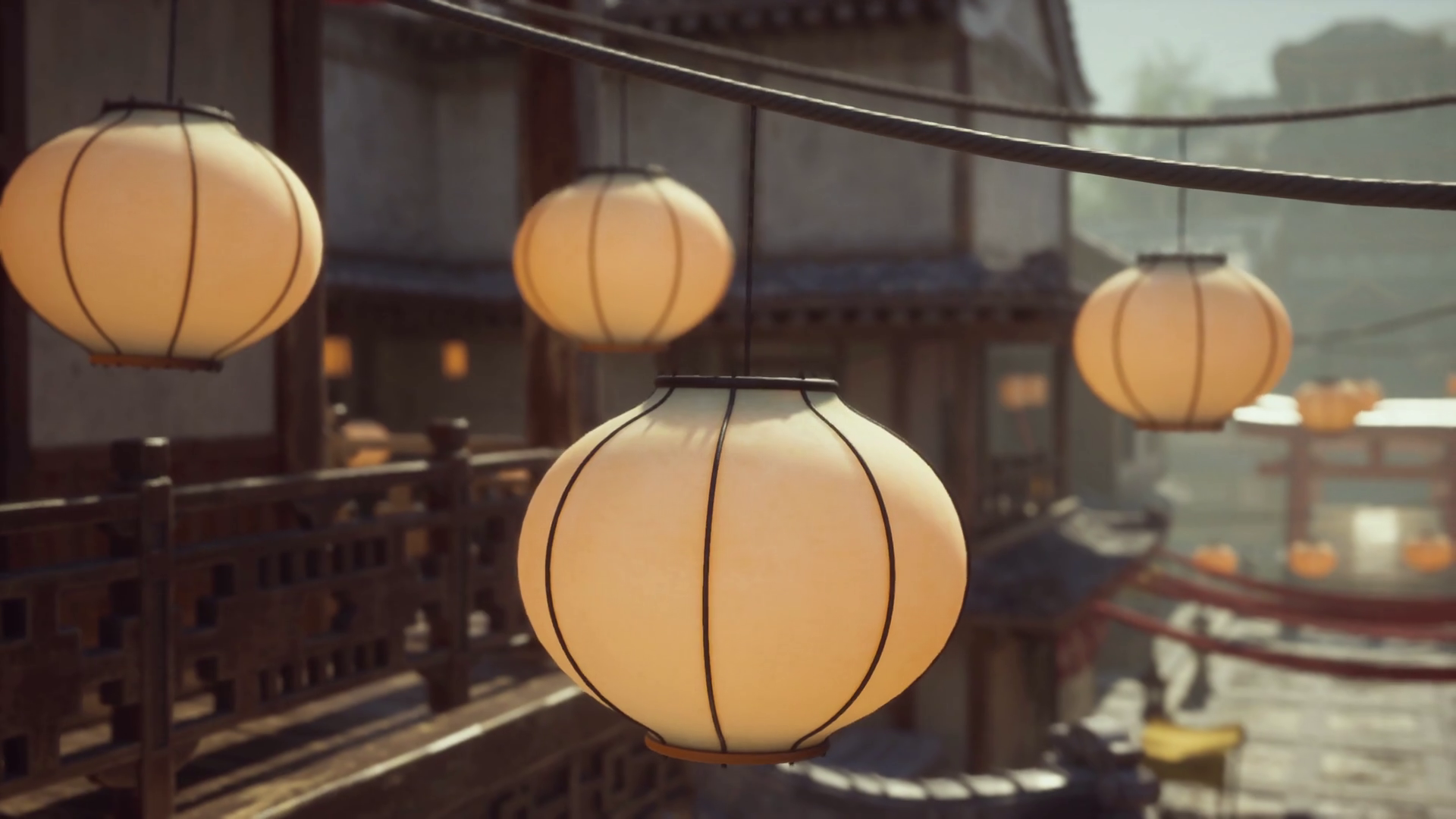 A Colorful Display Of Hanging Lanterns In Stock Motion Graphics SBV ...