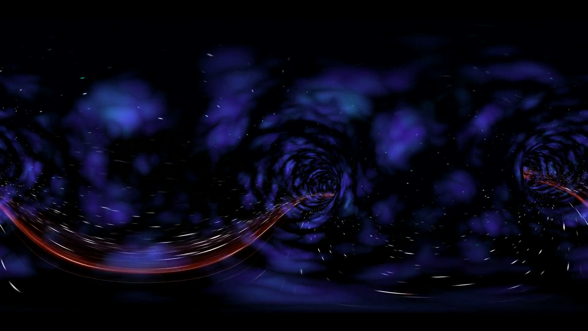 loop VR 360 Wormhole straight through time and space, clouds, and ...
